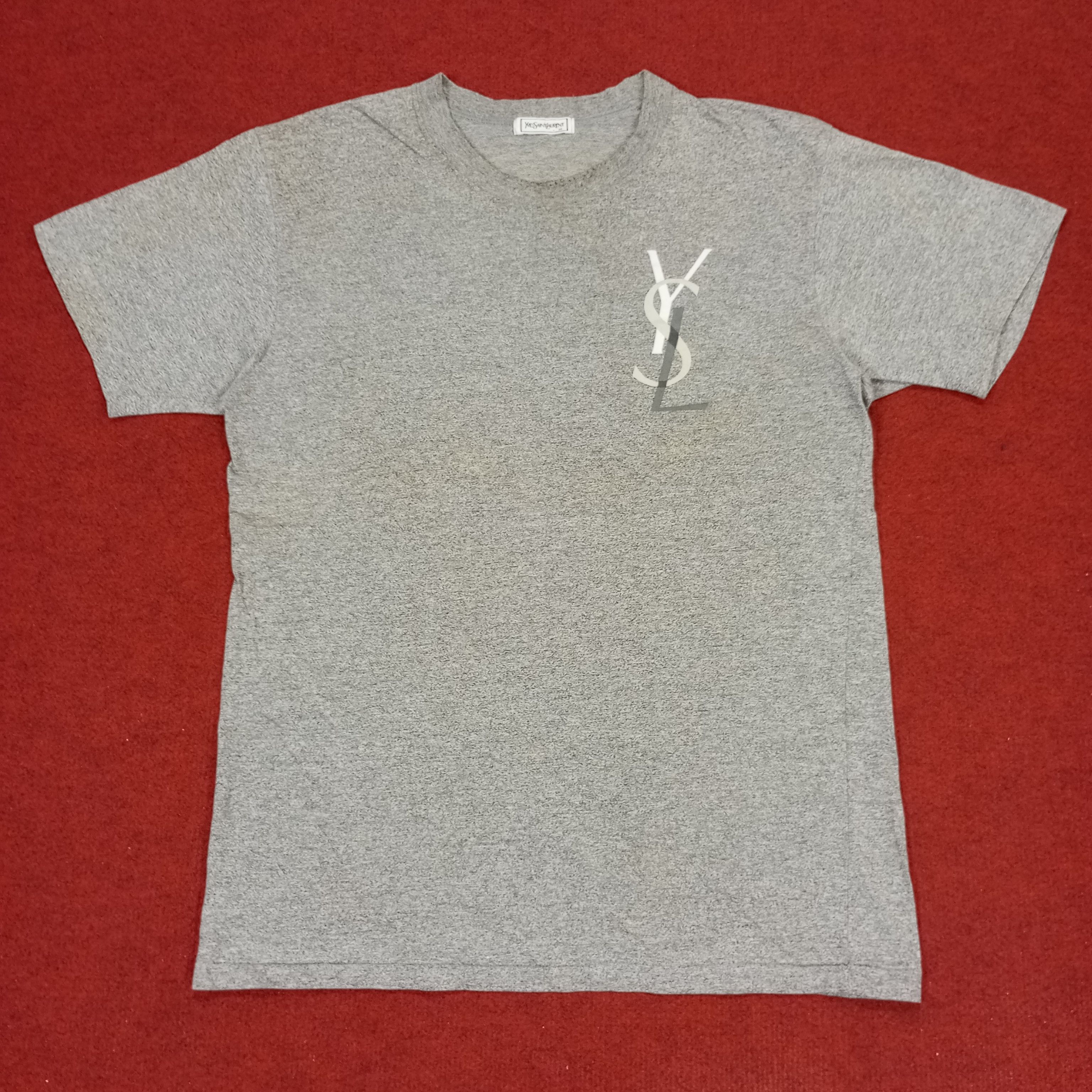Vintage × Yves Saint Laurent Yves Saint Laurent YSL Logo Design Tshirt ...