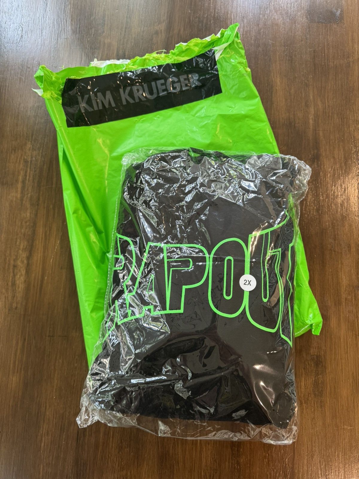 Kim Krueger TRAPOUT Slime Green Friends and Family Hoodie | Grailed