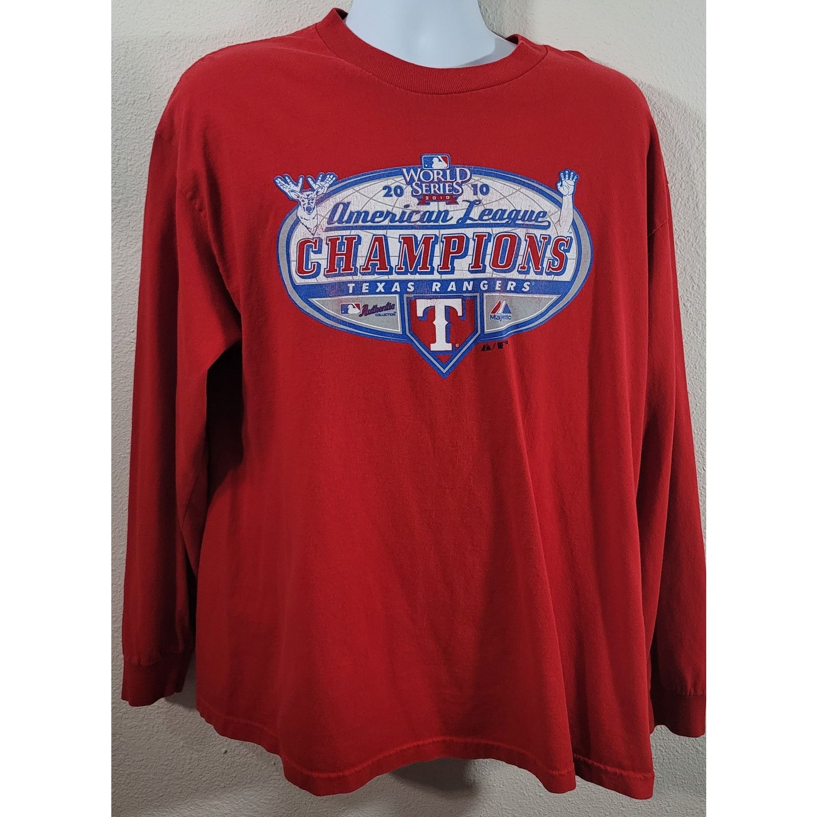 Alstyle Texas Rangers Distressed Logo AL Champions Shirt XL | Grailed