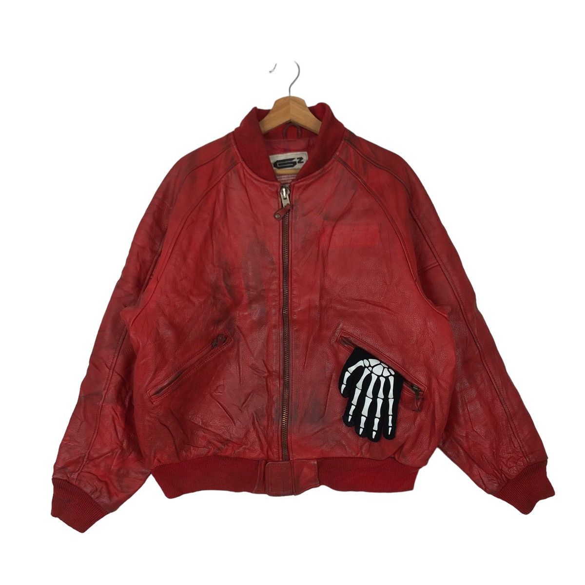 Japanese Brand VINTAGE GENUINE BOMBER LEATHER JACKET G2 ON THE RACE ...