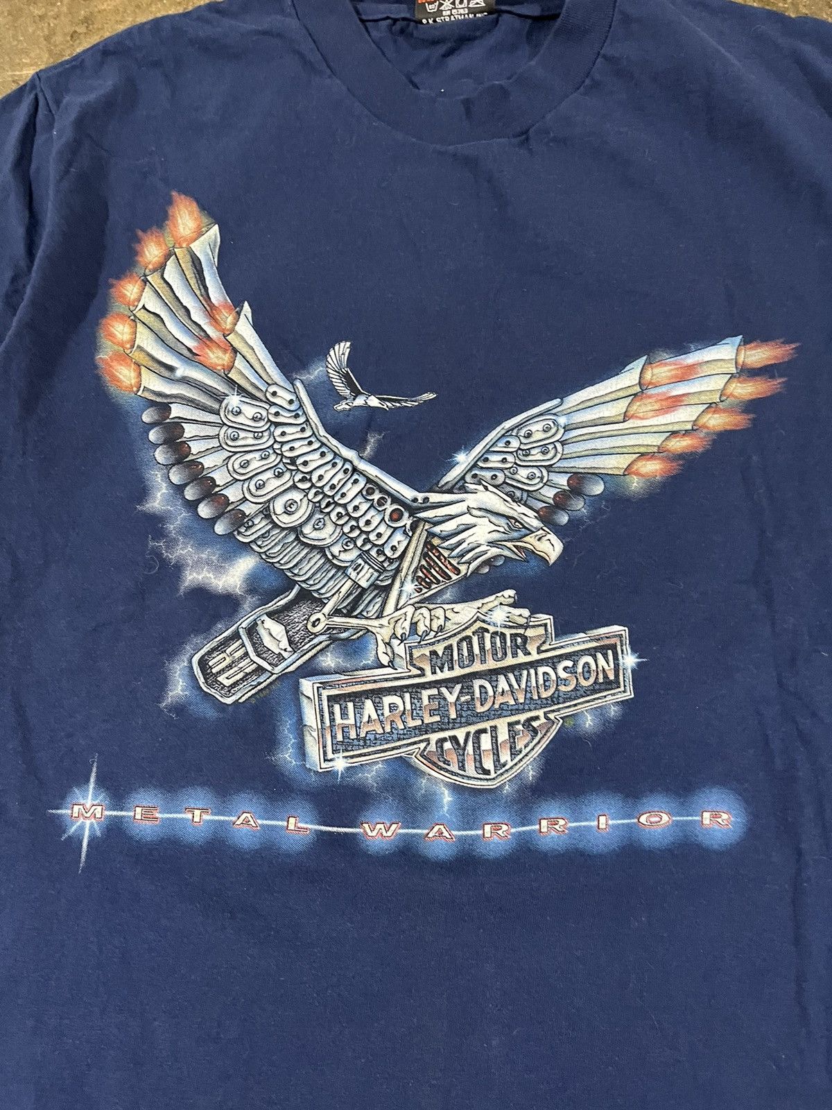 Vintage Crazy Vintage Harley Davidson Eagle 90s Logo Biker Tee | Grailed