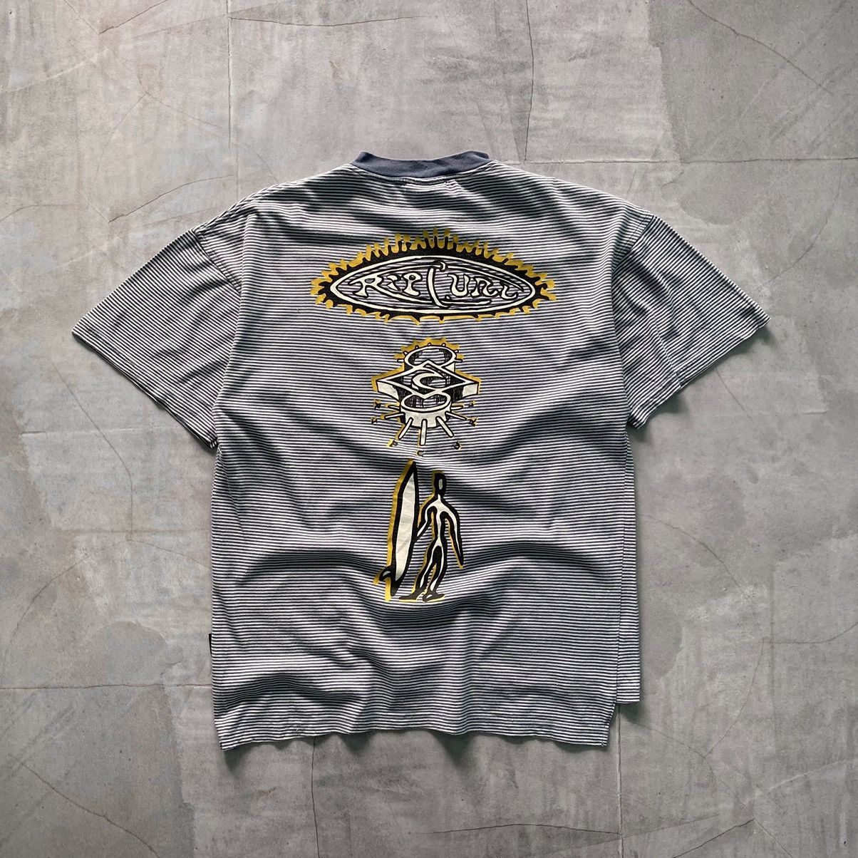 Rip Curl × Vintage 90’s Rare Vintage Rip Curl Striped Surf Style T ...