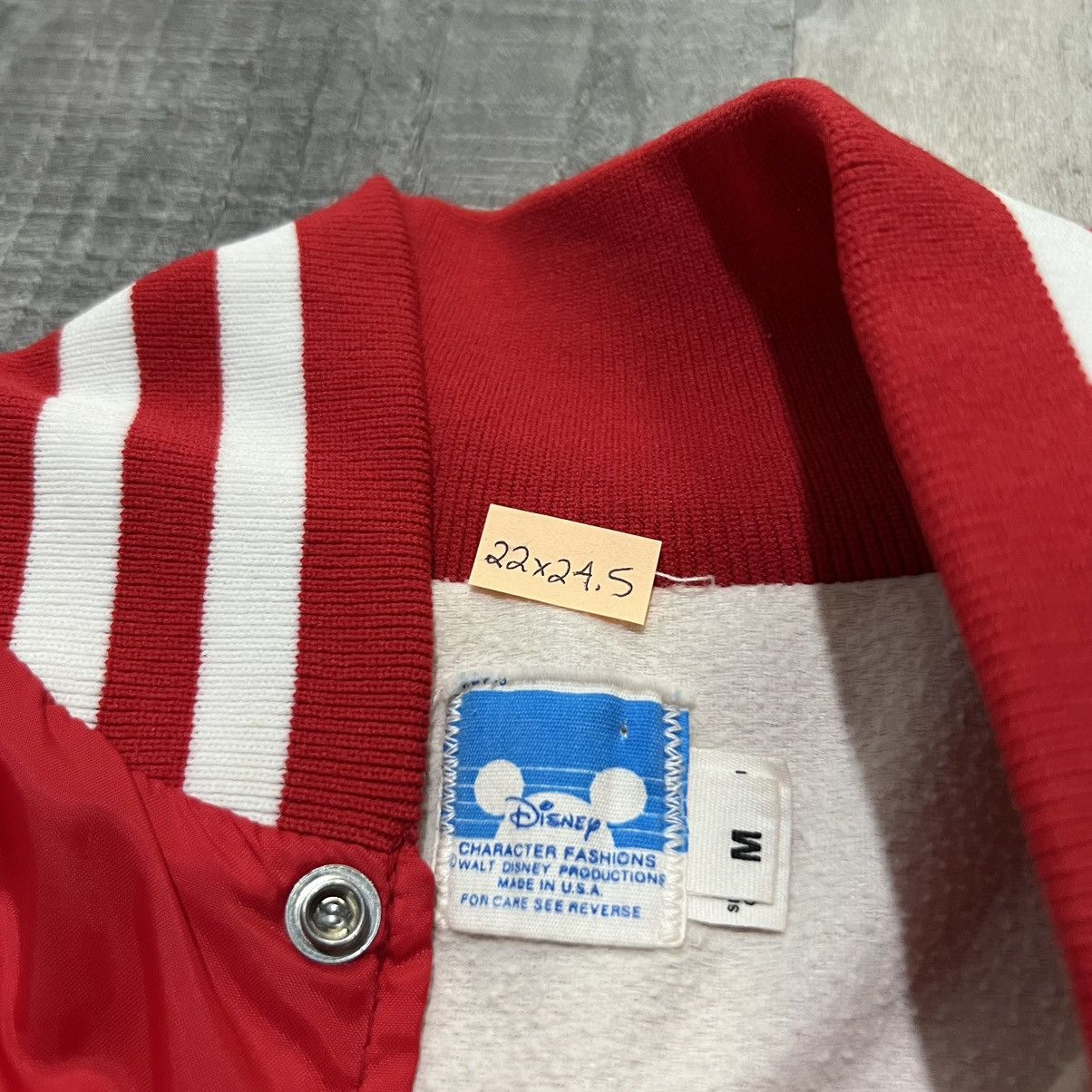 Disney × Vintage Vtg 80s Disney Epcot Center Disneyland Red Bomber ...