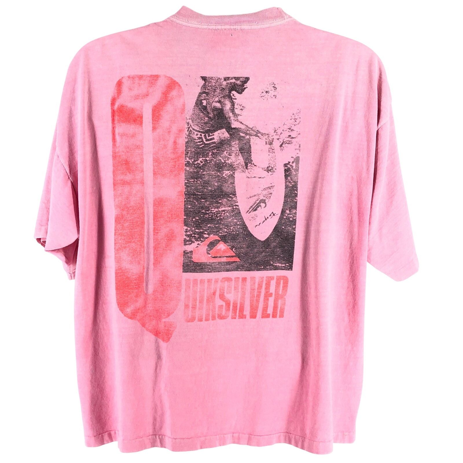 Quicksilver × Vintage 90s Quicksilver pink graphic tshirt 1990s vintage ...