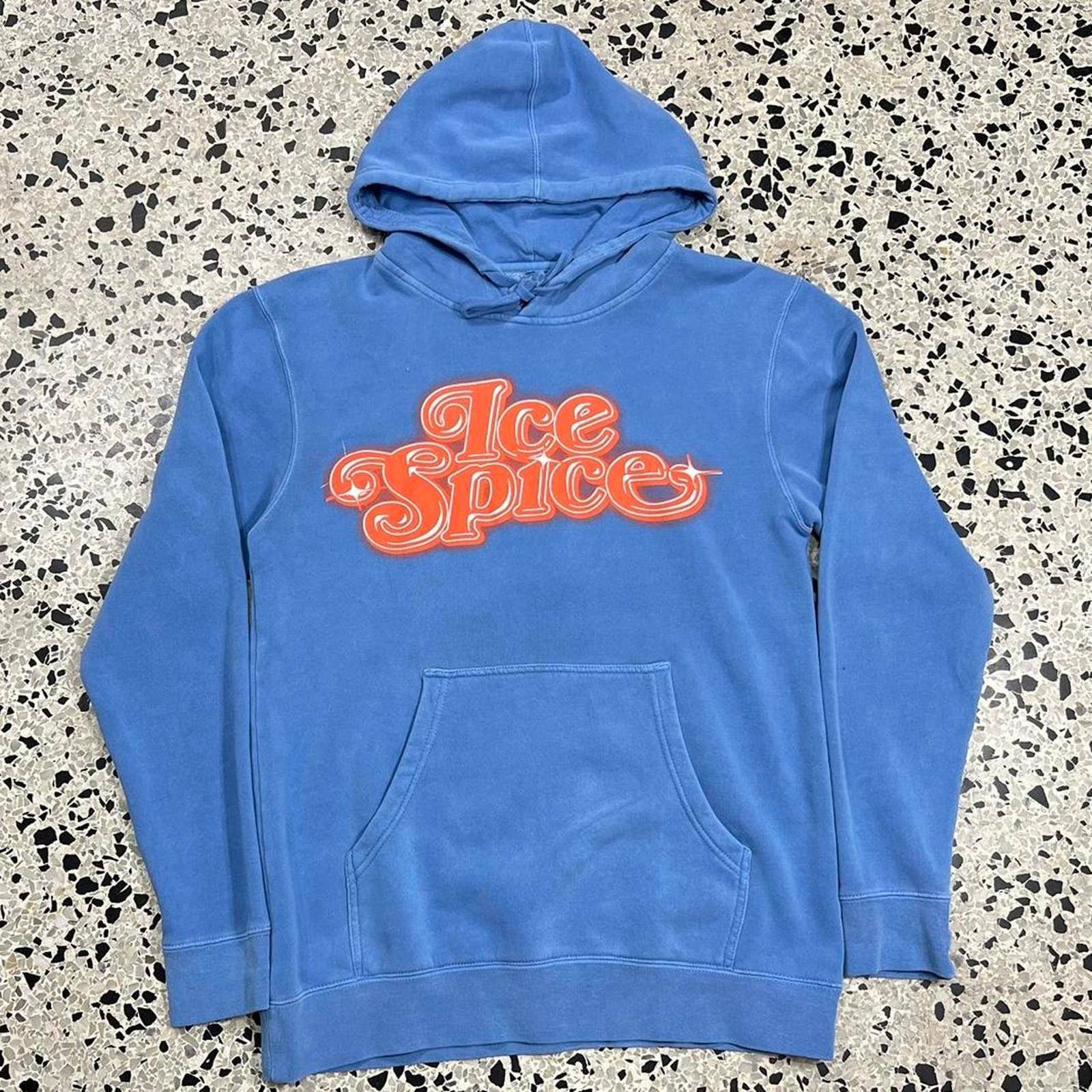 Vintage ICE SPICE LIGHT BLUE MUNCH HOODIE FROM ONLINE MERCH DROP | Grailed