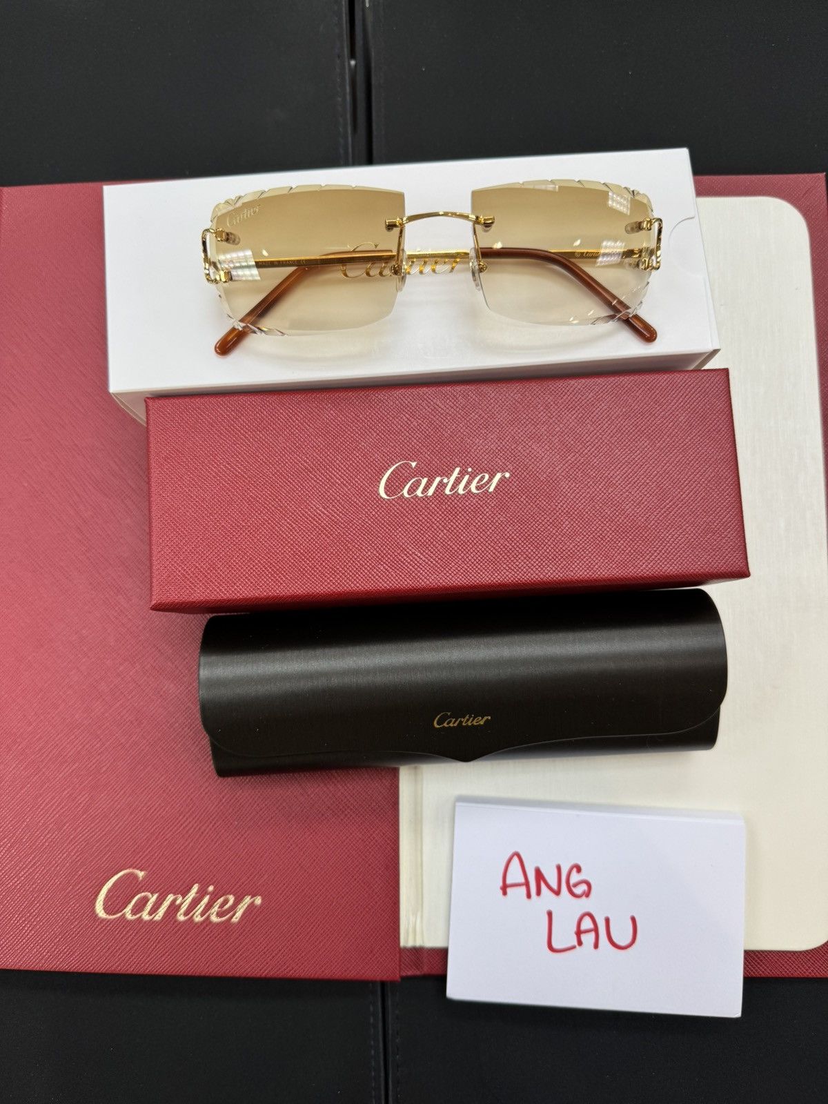 Cartier Cartier Gold Big C with Custom Diamond Cut Lenses | Grailed