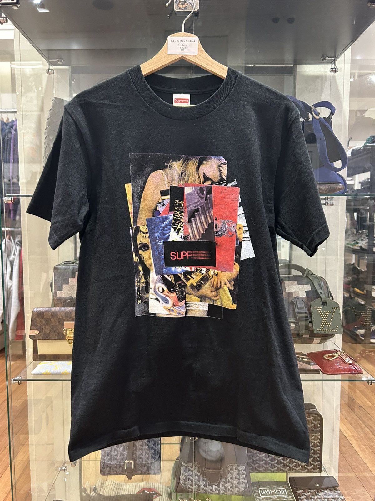 Supreme Supreme Stack Tee - Black | Grailed