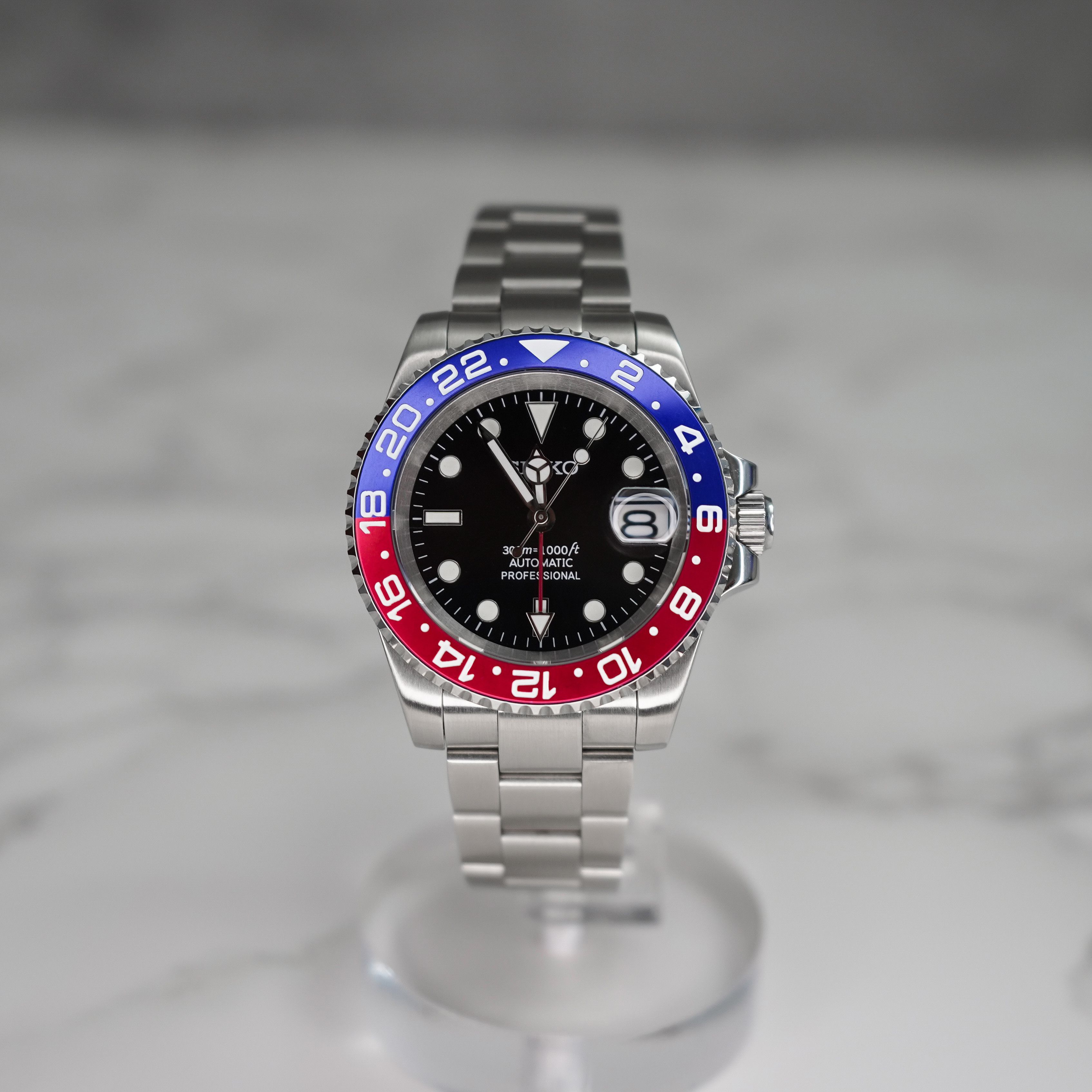 Custom 40mm Pepsi GMT Submariner Seiko Mod Watch w/ NH34 Movement | Grailed