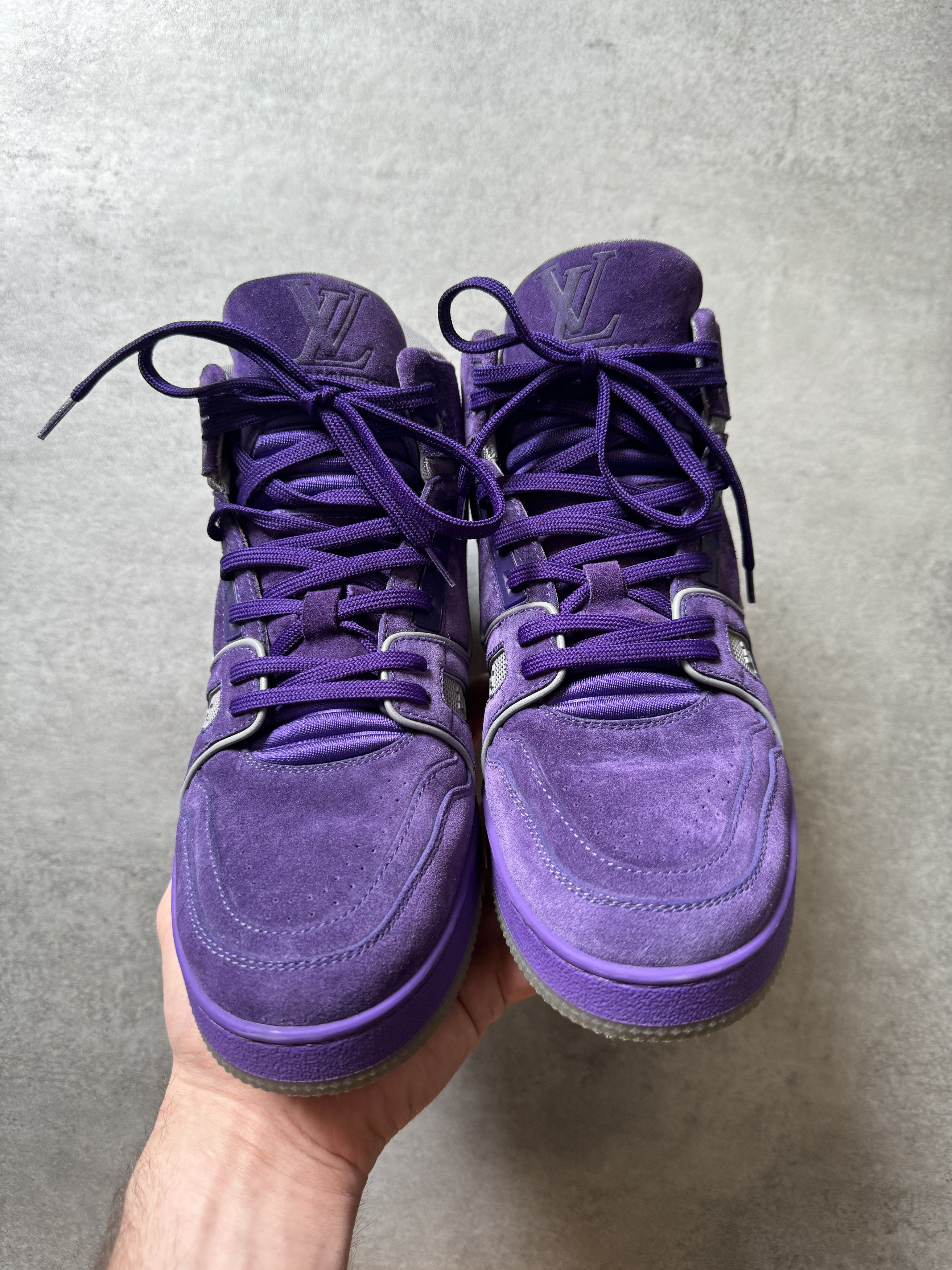 Louis Vuitton Louis Vuitton Purple High Trainer Shoes | Grailed