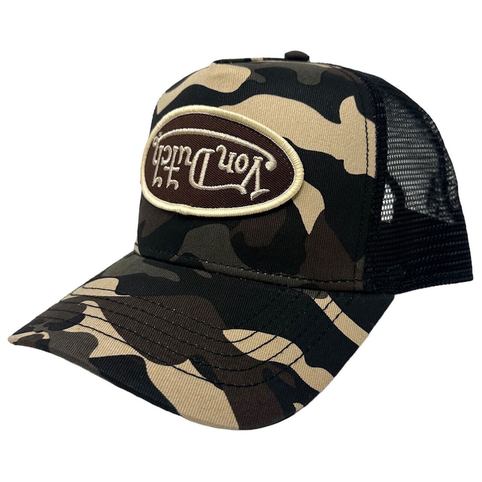 Von Dutch Von Dutch Trucker Hat Brown Rambo Camo Upside Down Patch | Grailed
