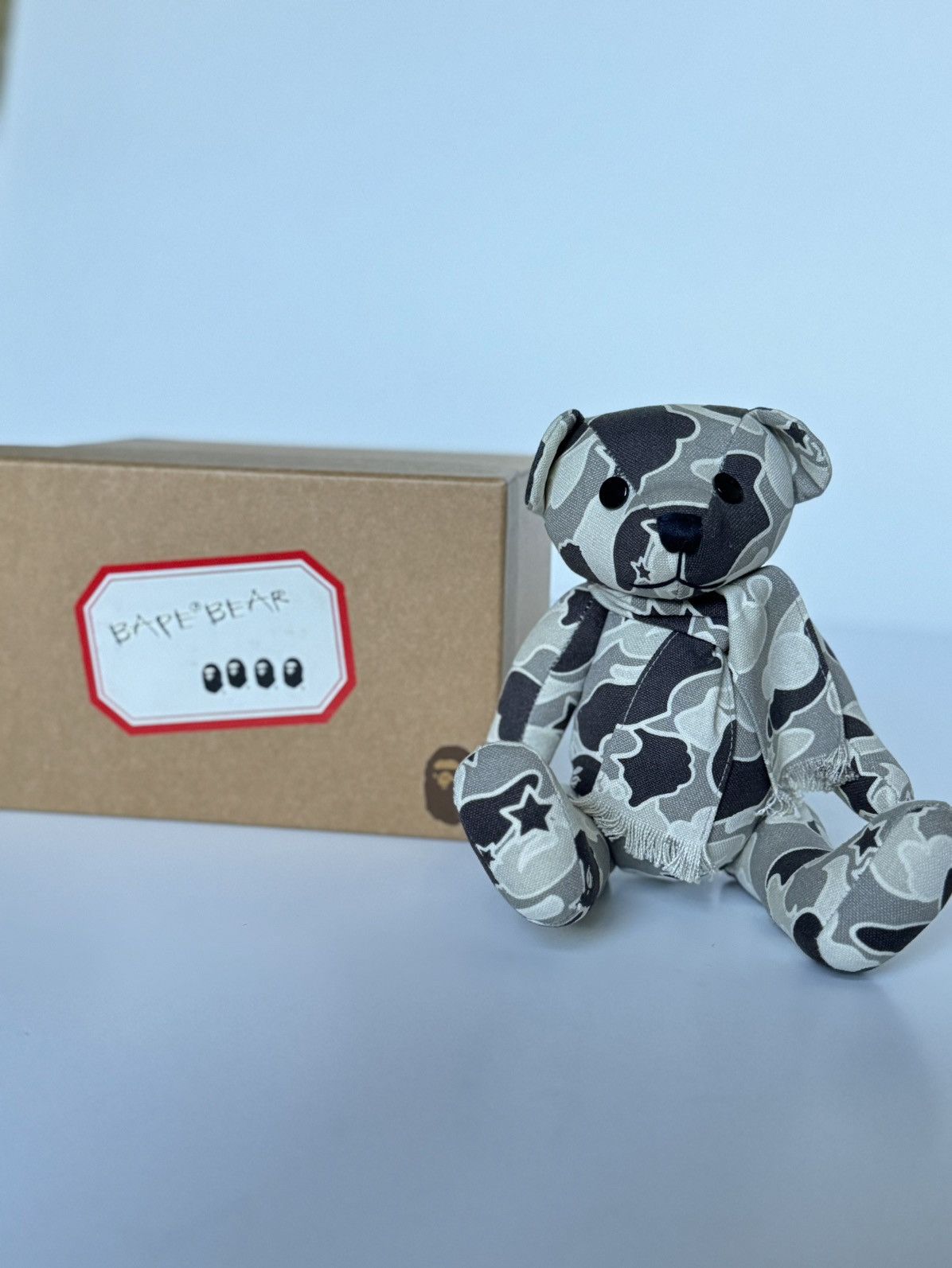 Bape 2001 20cm Bape Bear in Grey Psyche Camo | Grailed