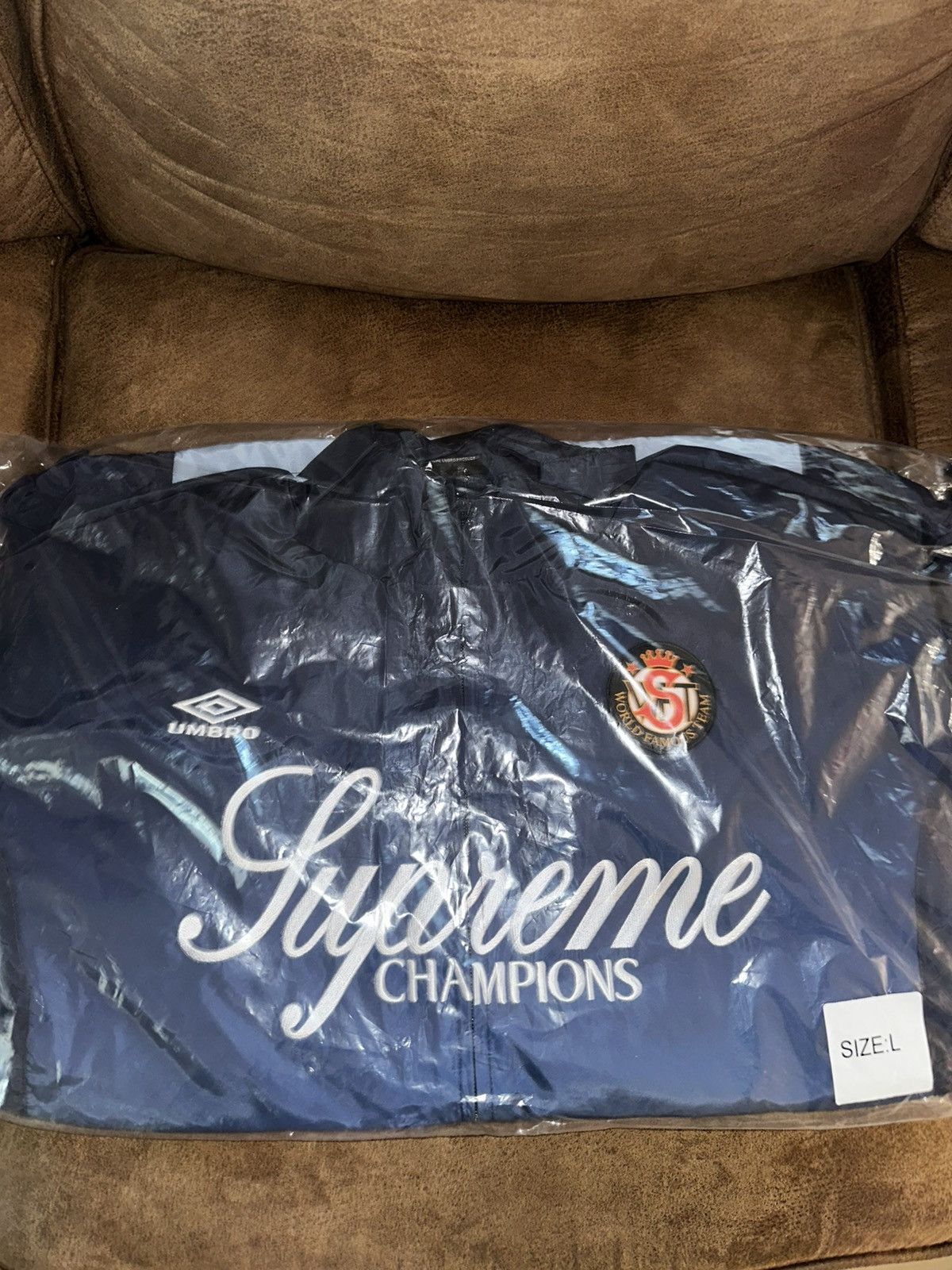 Supreme × Umbro Supreme Umbro Gradient Track Jacket Navy Blue | Grailed