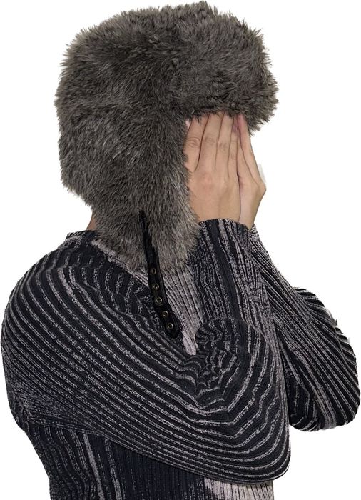 Hysteric Glamour Y2K American Vintage Fuzzy Hat Mohair Ushanka Punk ...