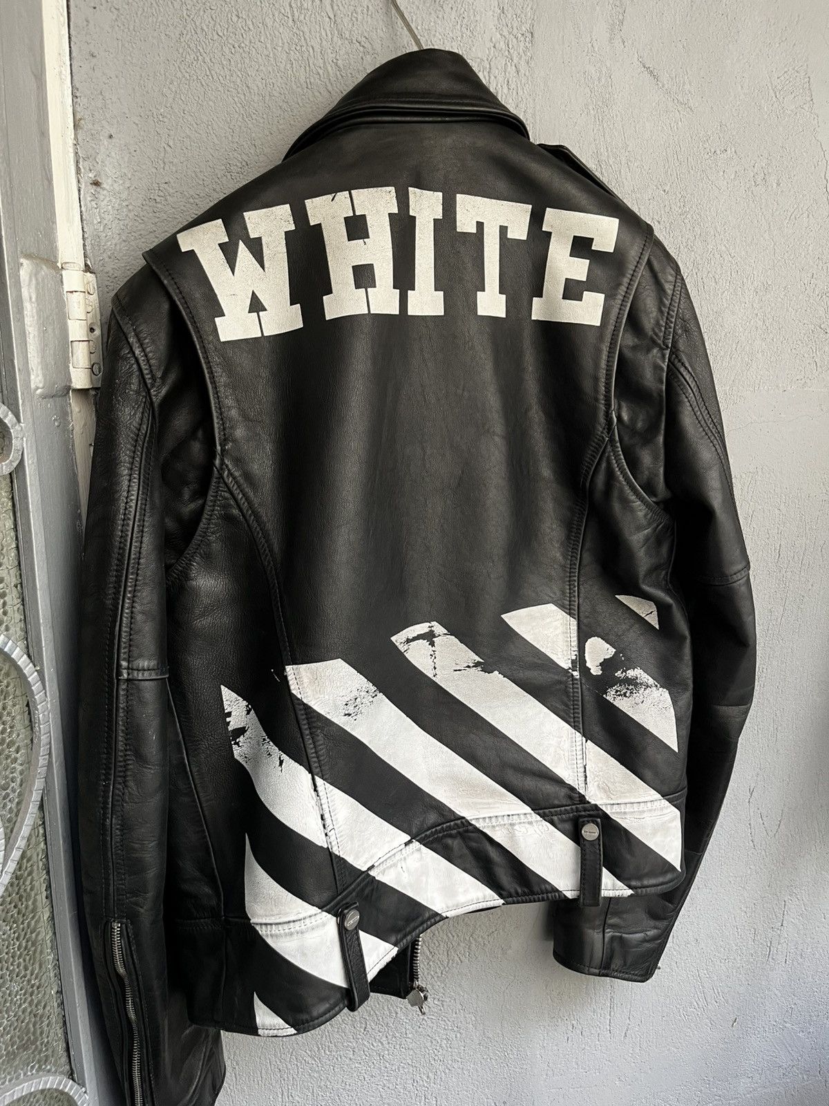 Off-White Og Leather Biker Off White | Grailed