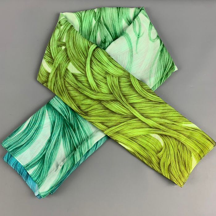 Vintage Green Blue Abstract Scarves | Grailed