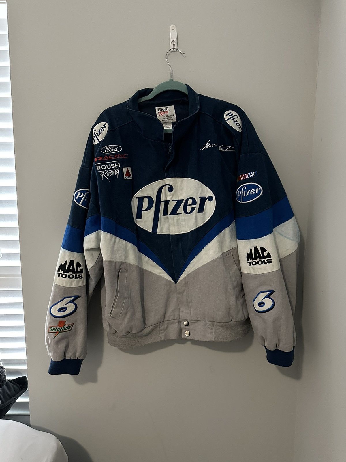 NASCAR Vintage Rare Pfizer Ford Racing Jacket | Grailed