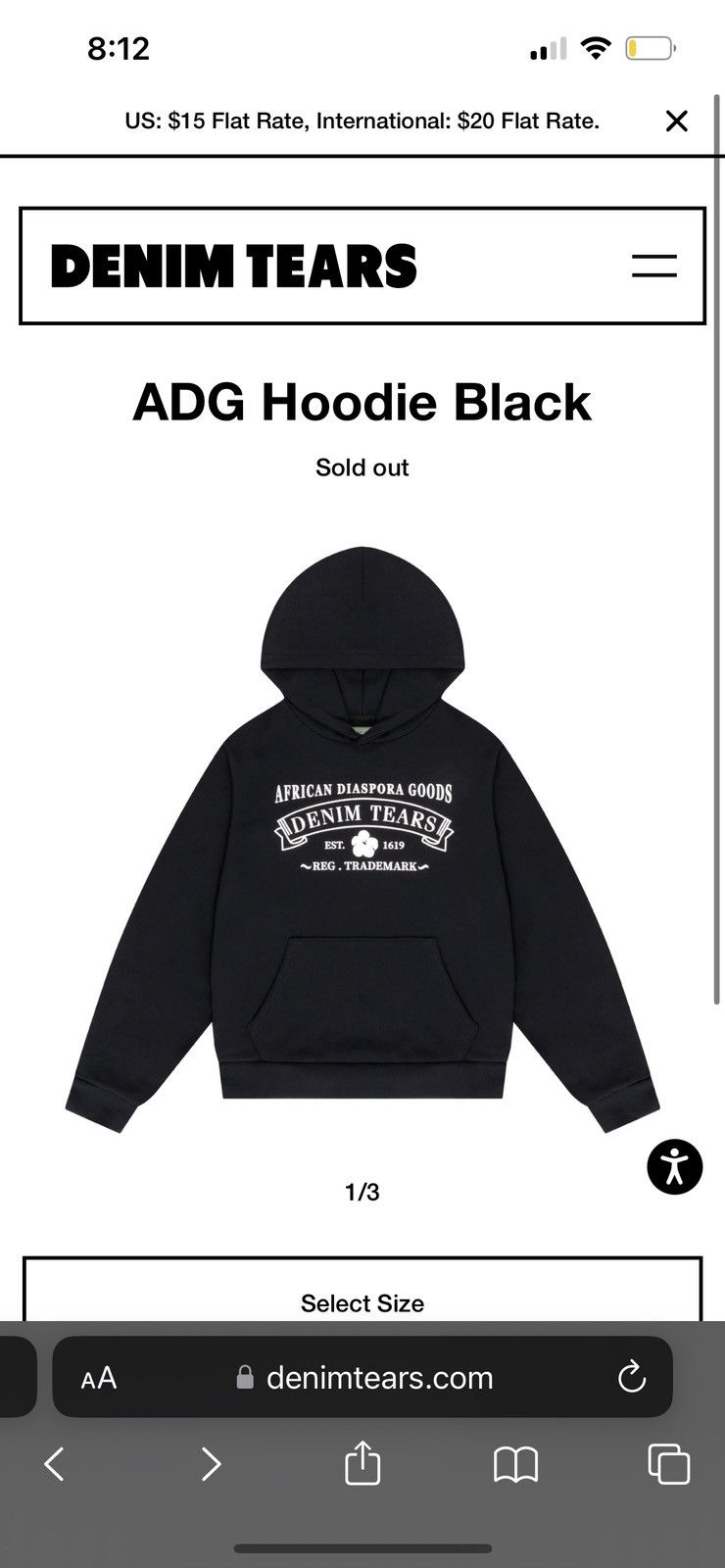 DENIM TEARS Denim Tears ADG Hoodie Black | Grailed