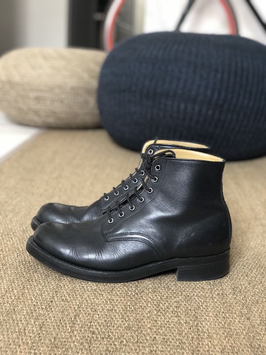 Vintage VTG CANADIAN ARMED FORCES PARADE BOOTS BLACK LEATHER US 8.5 ...