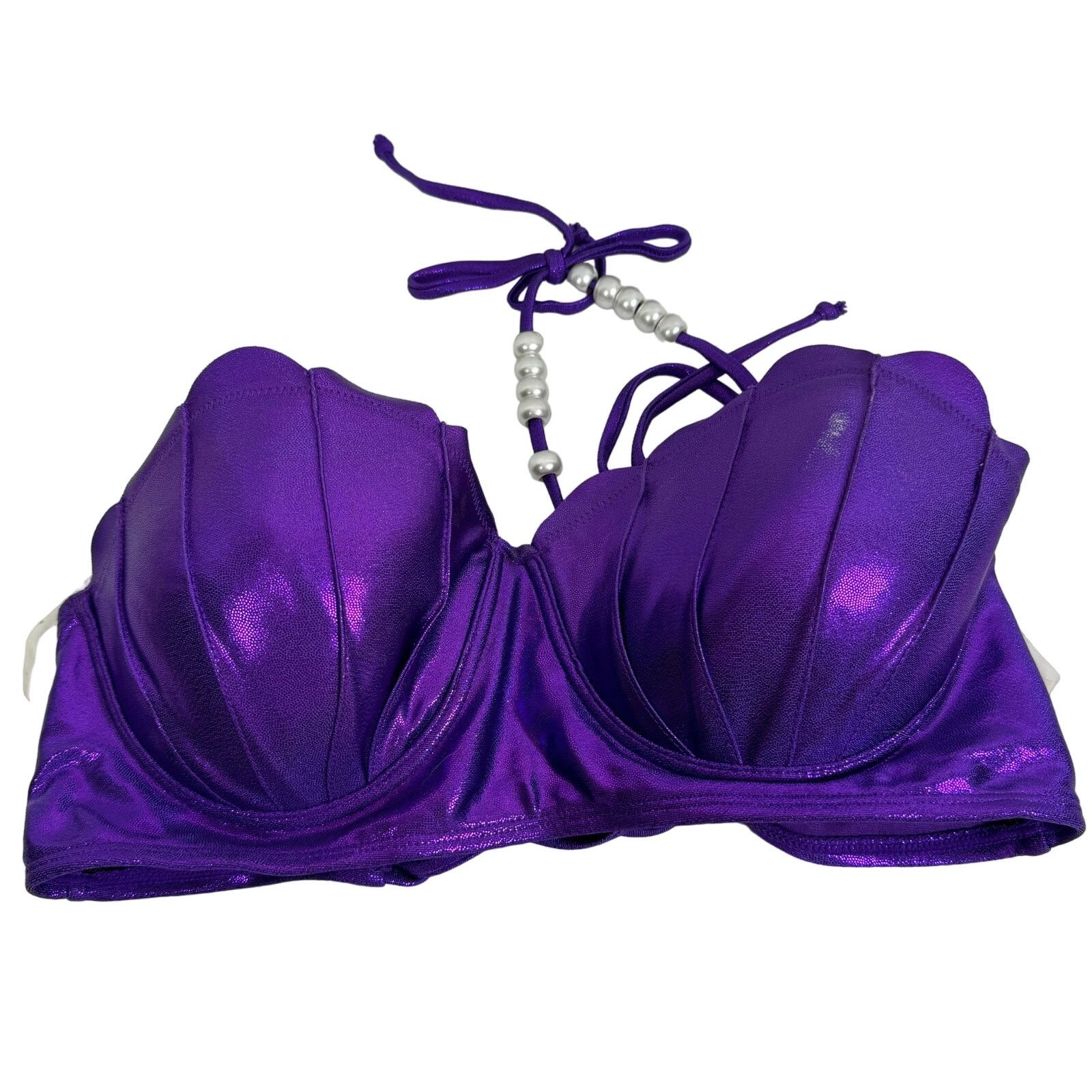 Disney Disney Ariel Little Mermaid Clam Purple Shell Bikini Top | Grailed