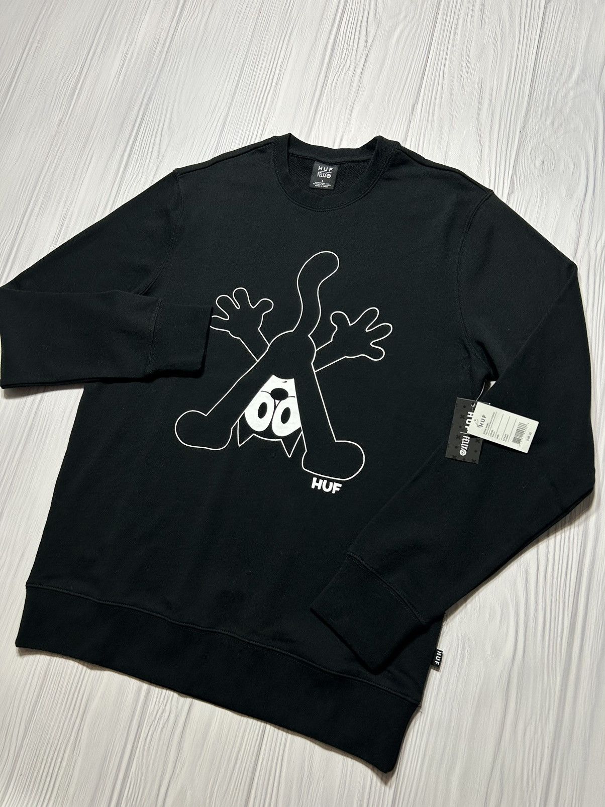 Huf Rare NEW HUF x Felix Sweatshirt Cartoon Character | Grailed