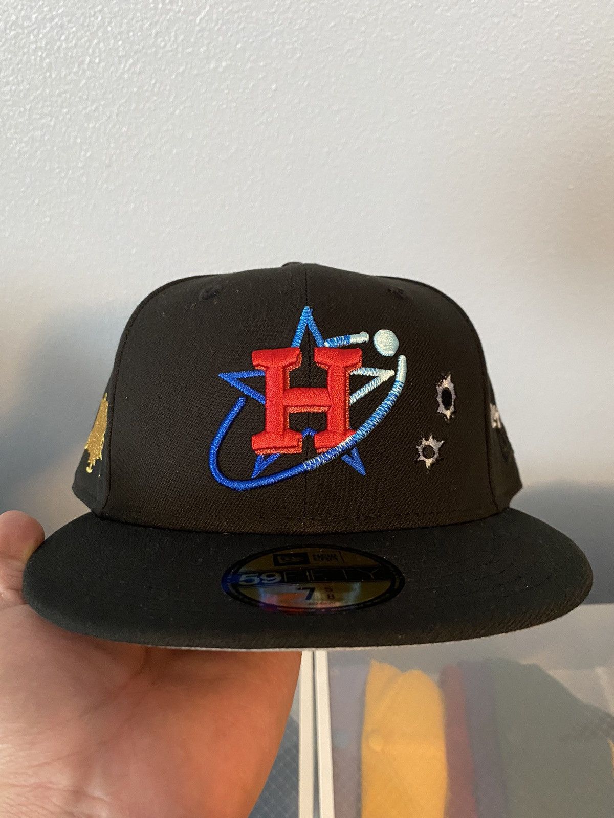 Custom Lord Fubu EWDIL Houston Astros Space City fitted hat 7 5/8 | Grailed