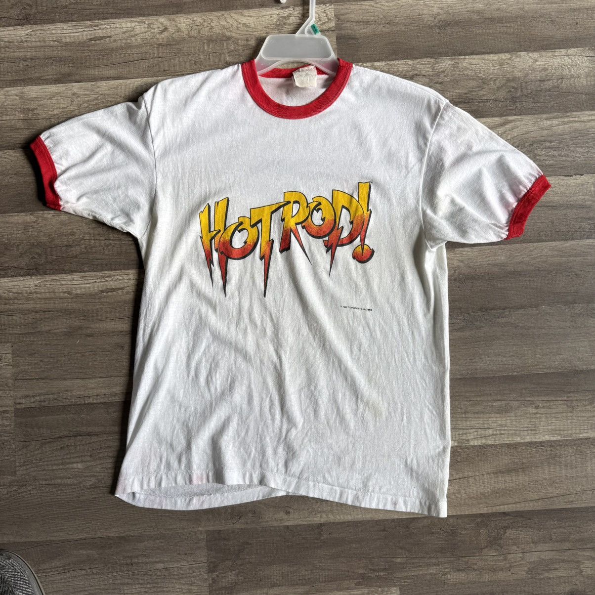 WWF Vintage WWf 1986 Rowdy Roddy Piper Hot Rod White Shirt WWF | Grailed