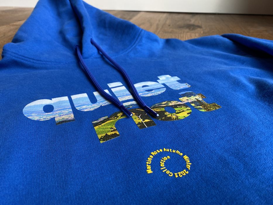 Martine Rose Martine Rose Quiet Riot Hoodie 'Blue' | Grailed