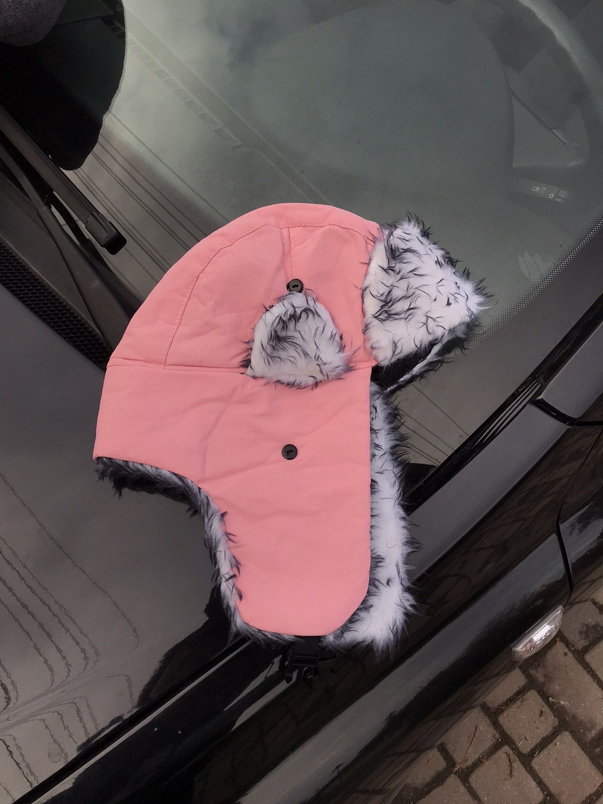 Avant Garde × Japanese Brand × Streetwear Vintage Y2K Pink Ushanka Hat ...