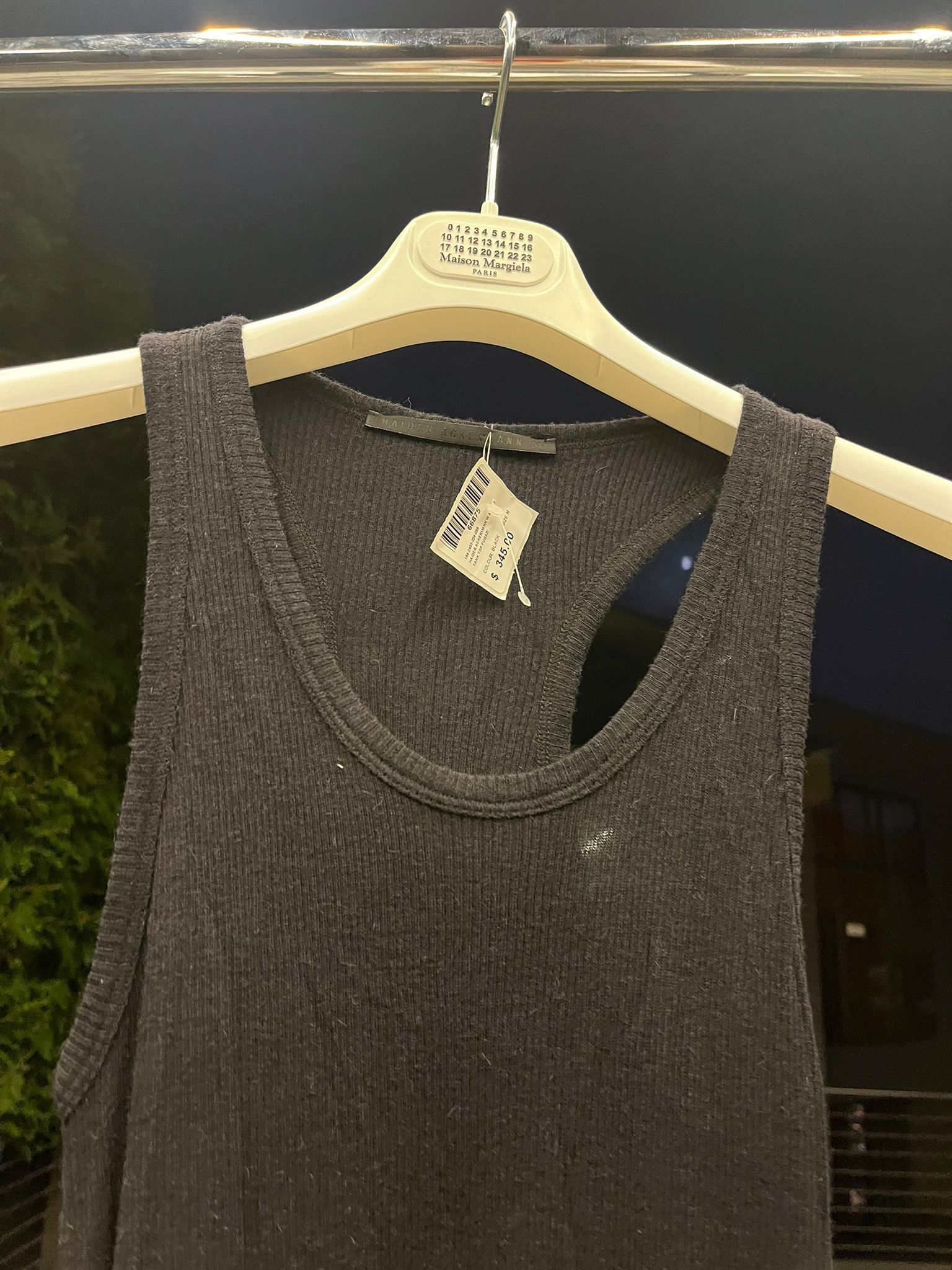 Haider Ackermann Ribbed Tank in Black | Grailed