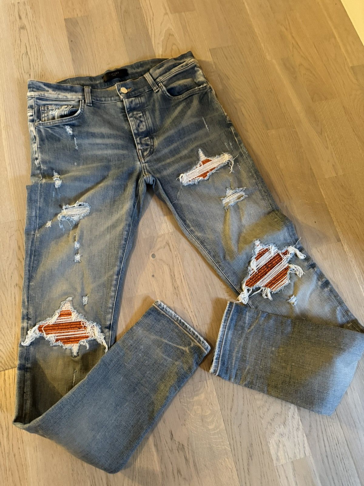 Pre-owned Amiri Men Jeans Sizes Shown In Photos By Tape Measure | ModeSens