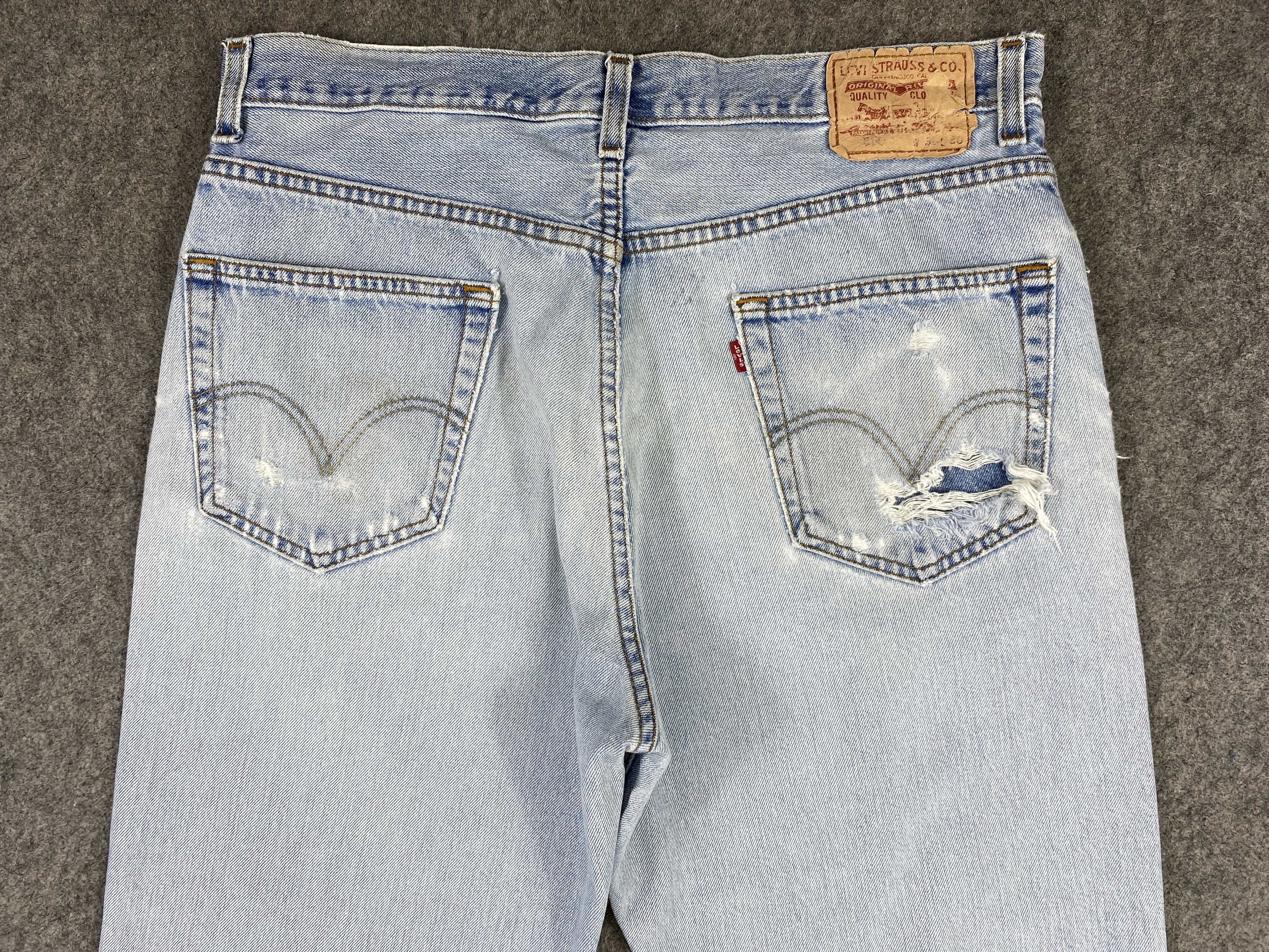 Levi's Levi's 550 Relaxed Fit Distressed Light Wash Denim | Grailed