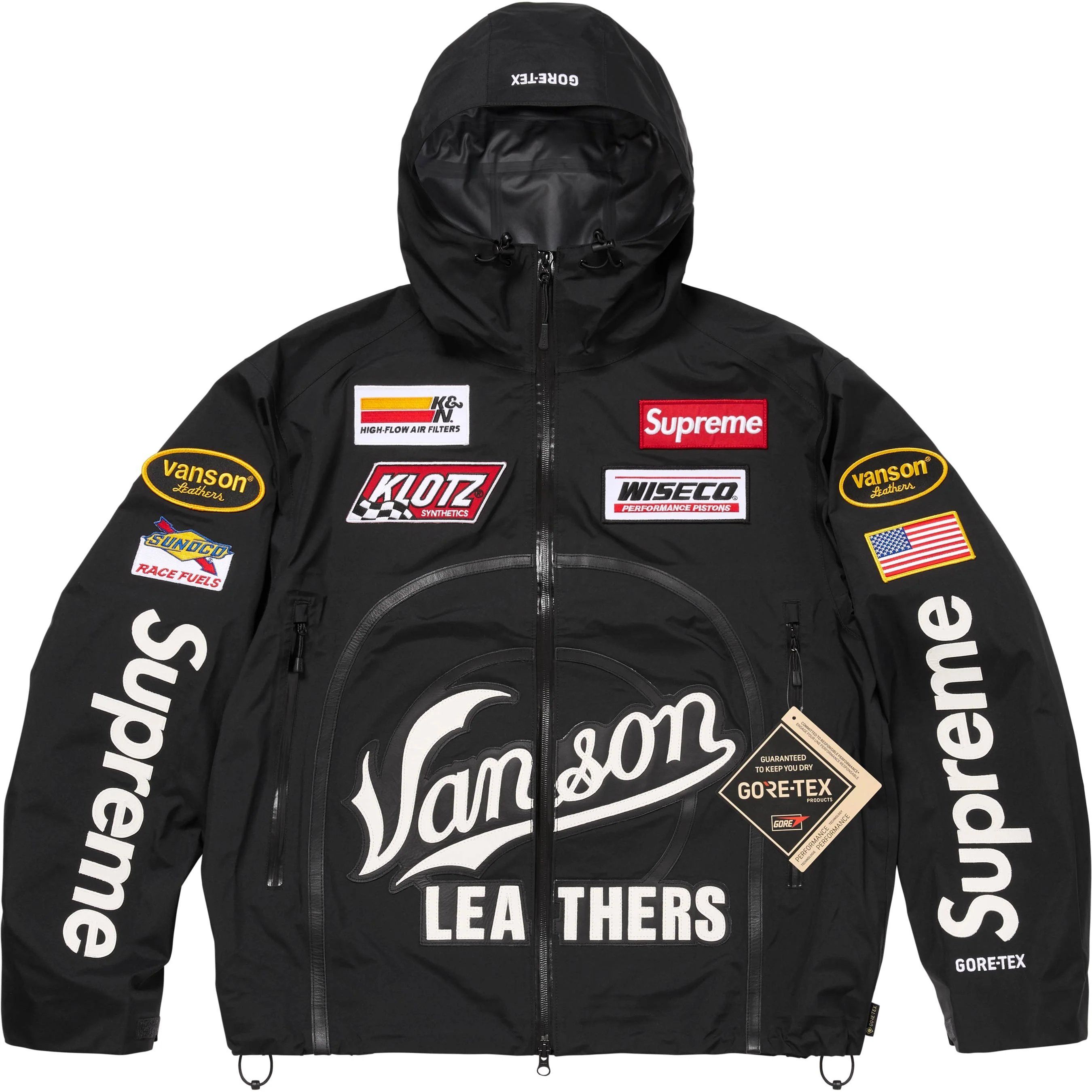 Supreme × Vanson Leathers Supreme Vanson Leathers GORE-TEX Shell Jacket ...