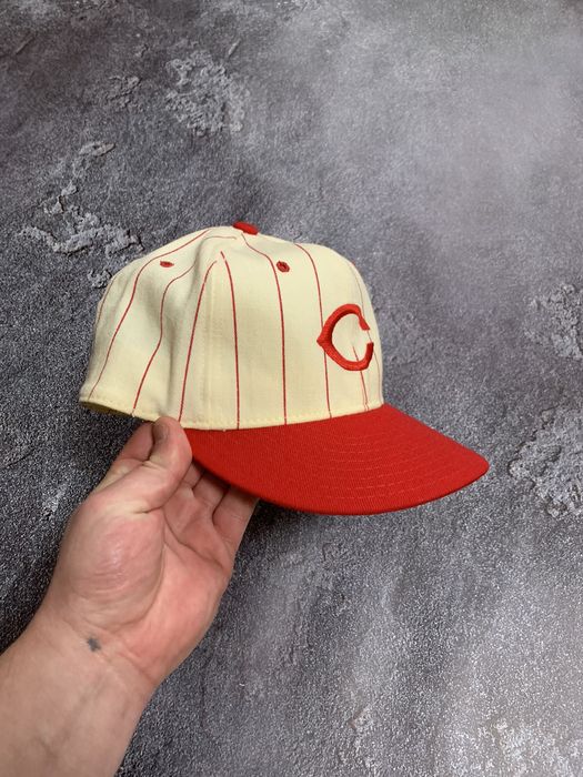 Vintage Cincinnati Reds Vintage 90s New Era Pinstripe Fitted Hat | Grailed