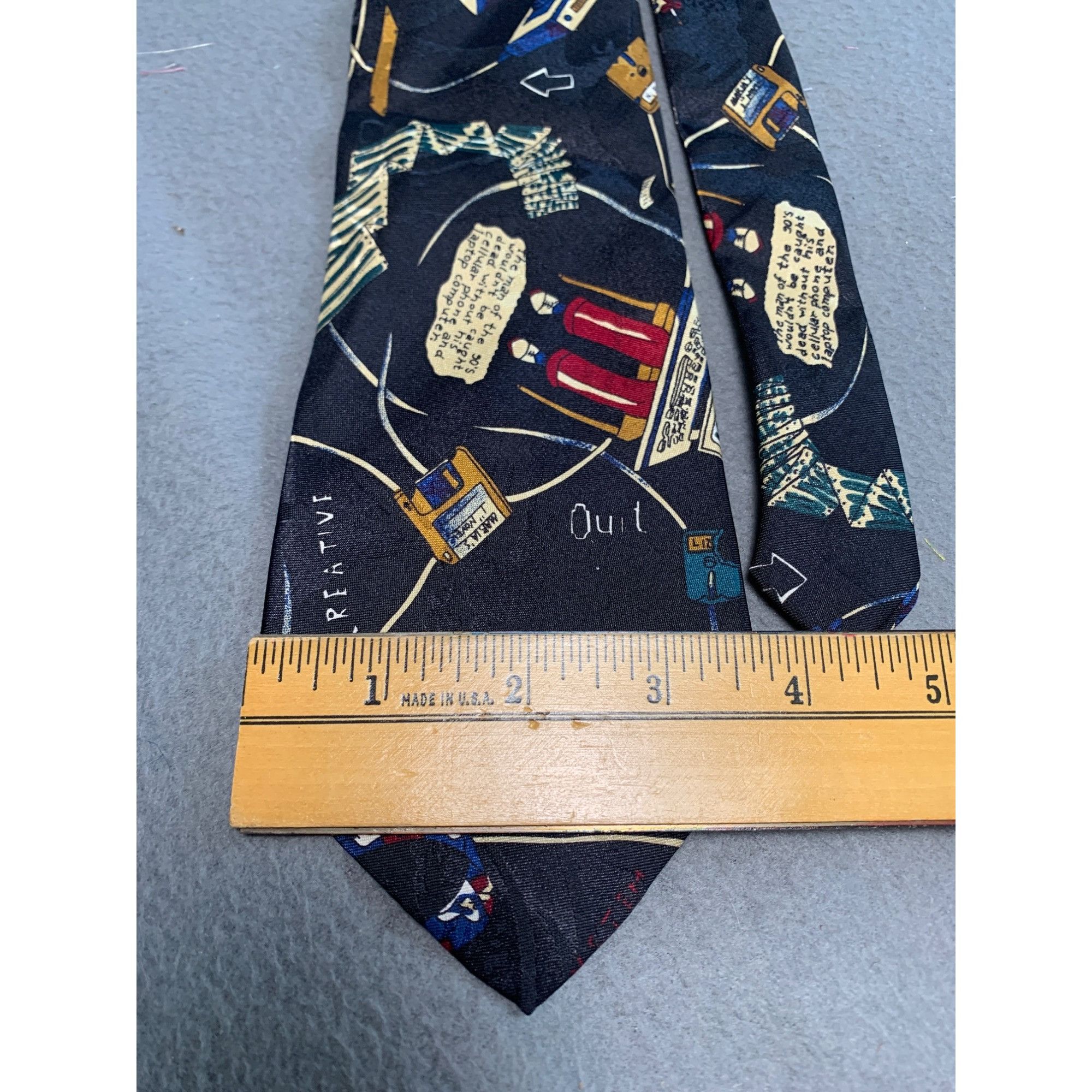 Designer Dimoda Hand Made Novelty Necktie with Computer Pattern Polye ...