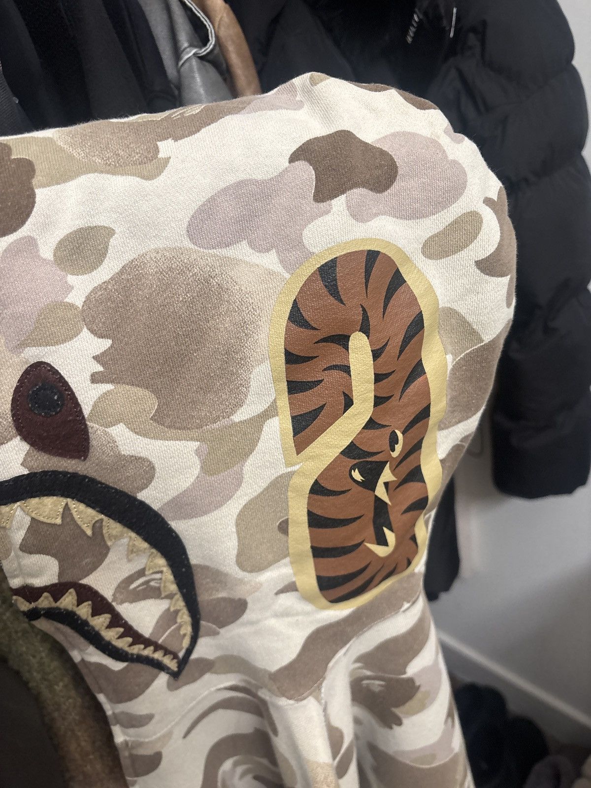 Bape Bape patch work hoodie | Grailed
