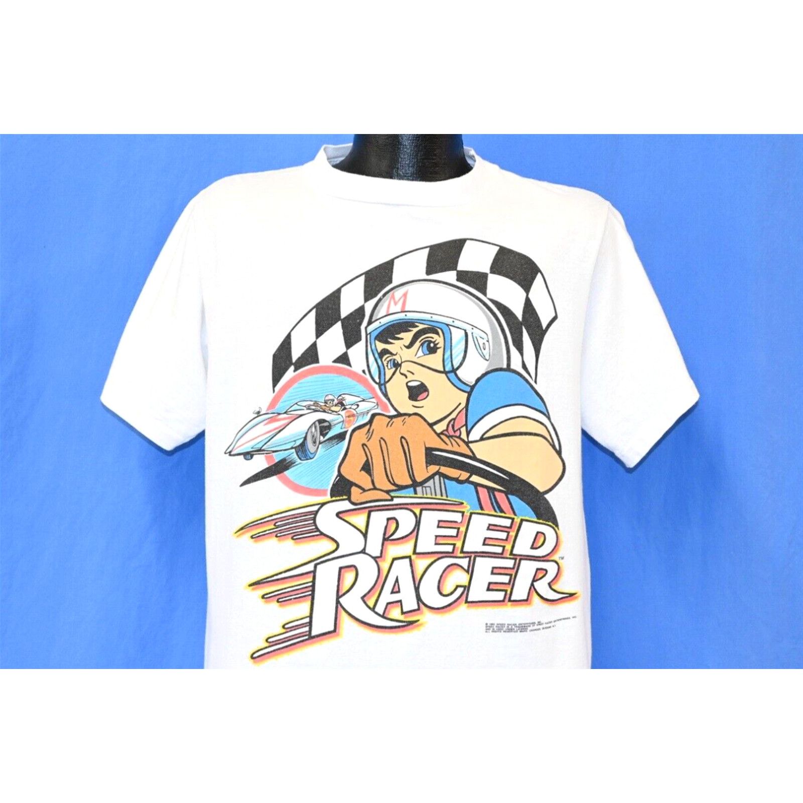 Speedo vintage 90s SPEED RACER MACH GO GO GO ANIME WHITE MANGA CARTOON ...