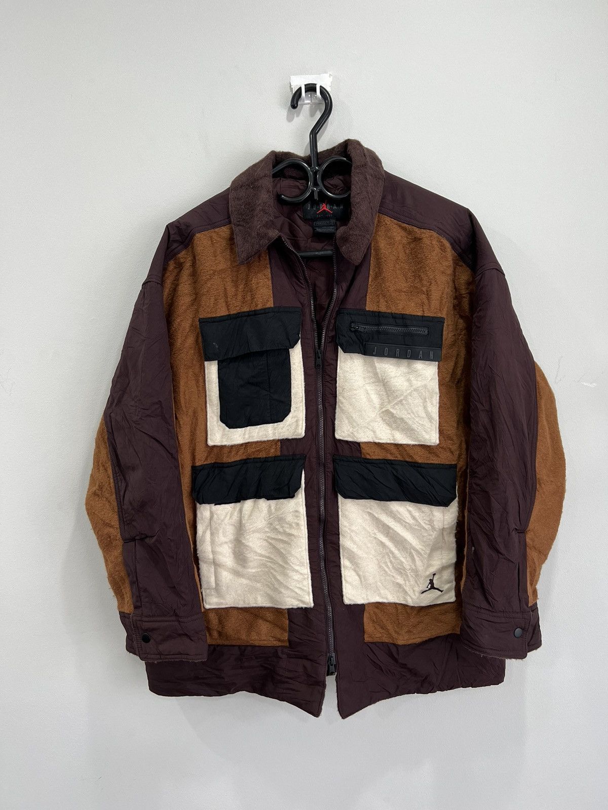 Jordan Brand Michael Jordan Multicolor Fleece Jacket brown | Grailed