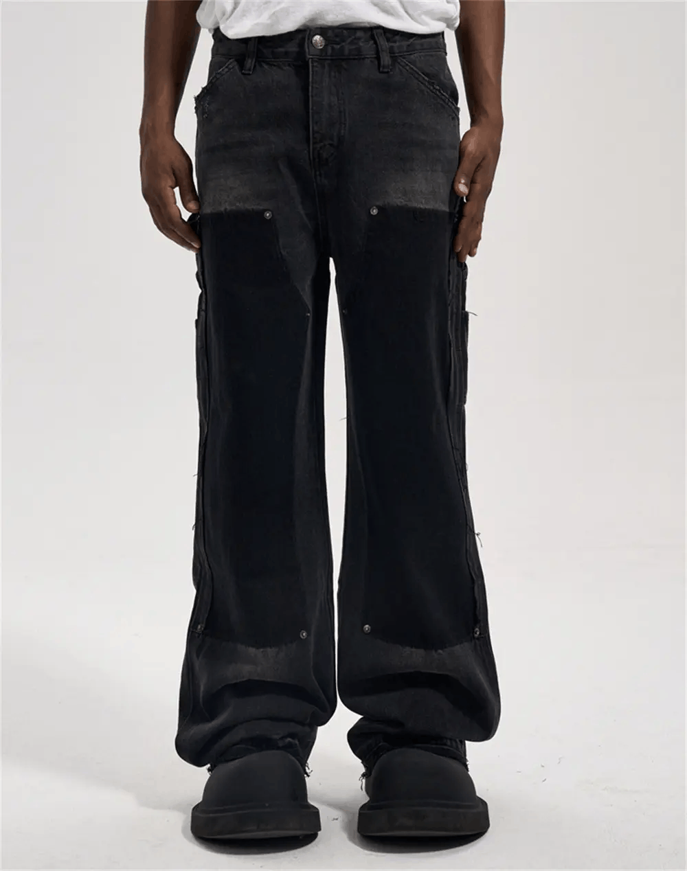 Streetwear Faded wash lumberjack outfit baggy jeans | Grailed