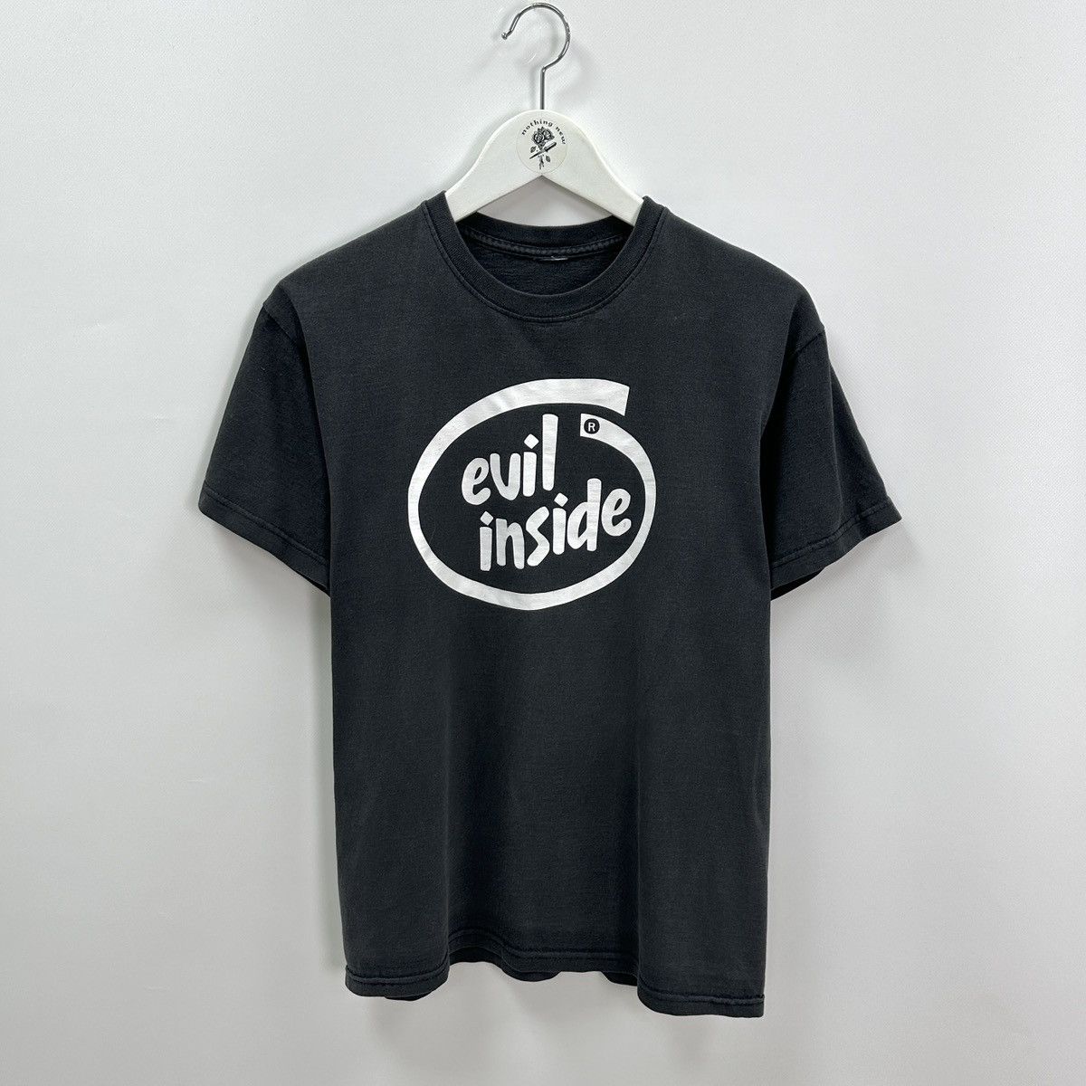 Vintage Vintage 00s washed Evil Inside Intel humor tee y2k og Hype | Grailed
