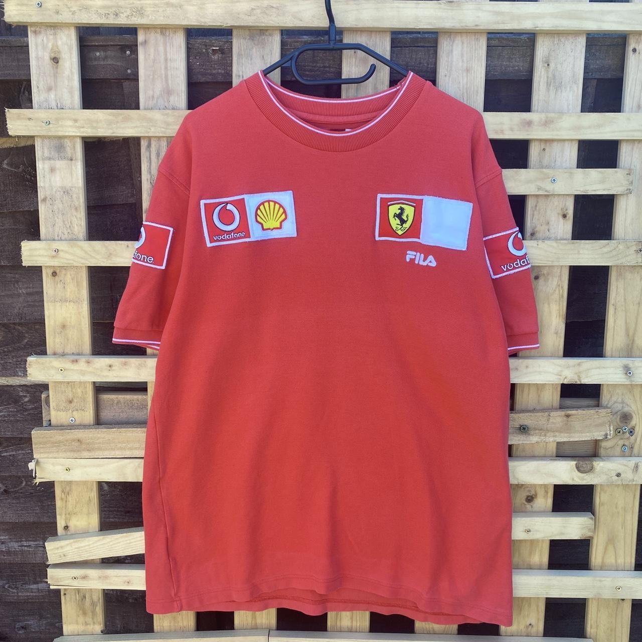 Fila Vintage 2000s Fila Ferrari Formula 1 red T-shirt large | Grailed