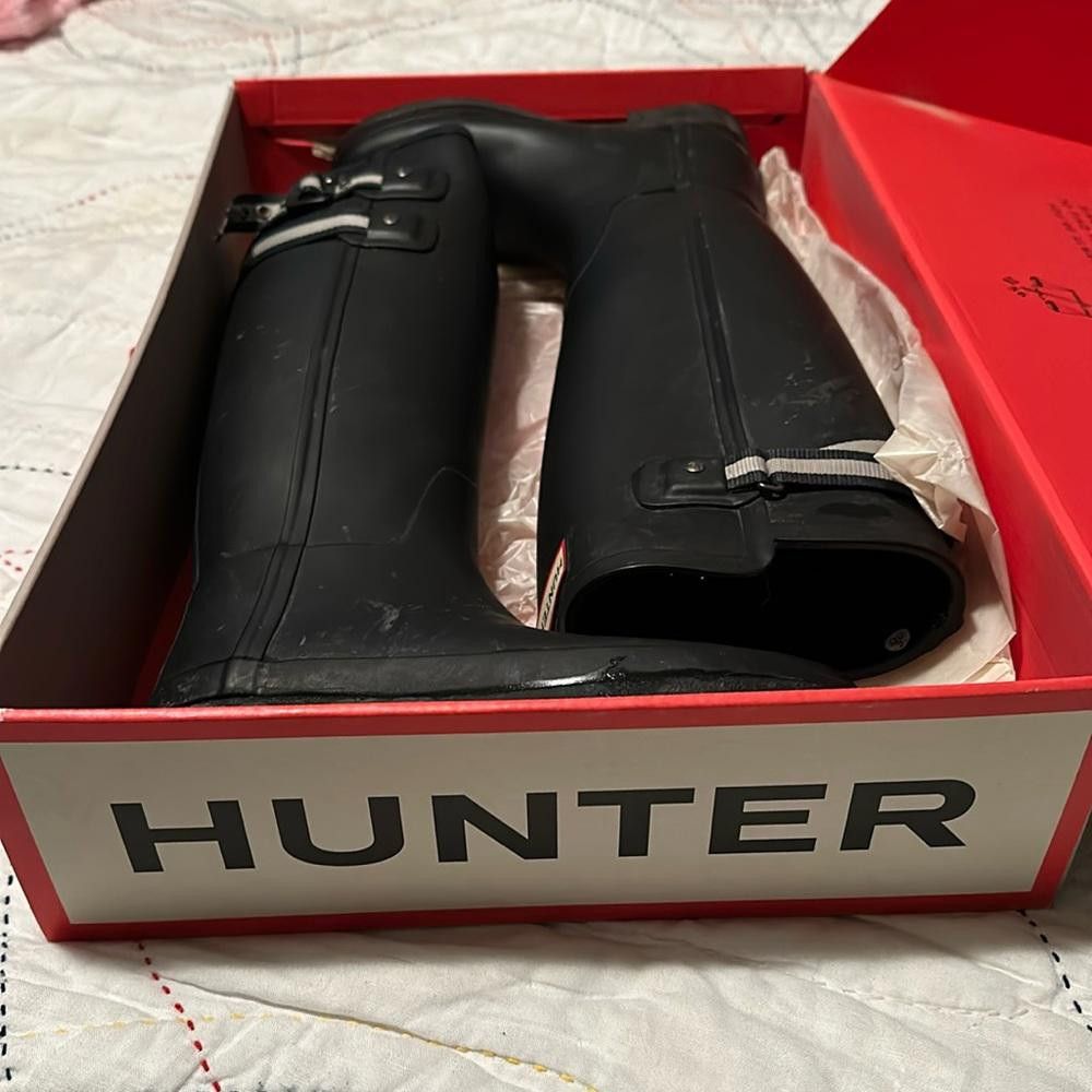 Hunter Hunter Women's Refined Webbing Backstrap Tall Boots - Black ...