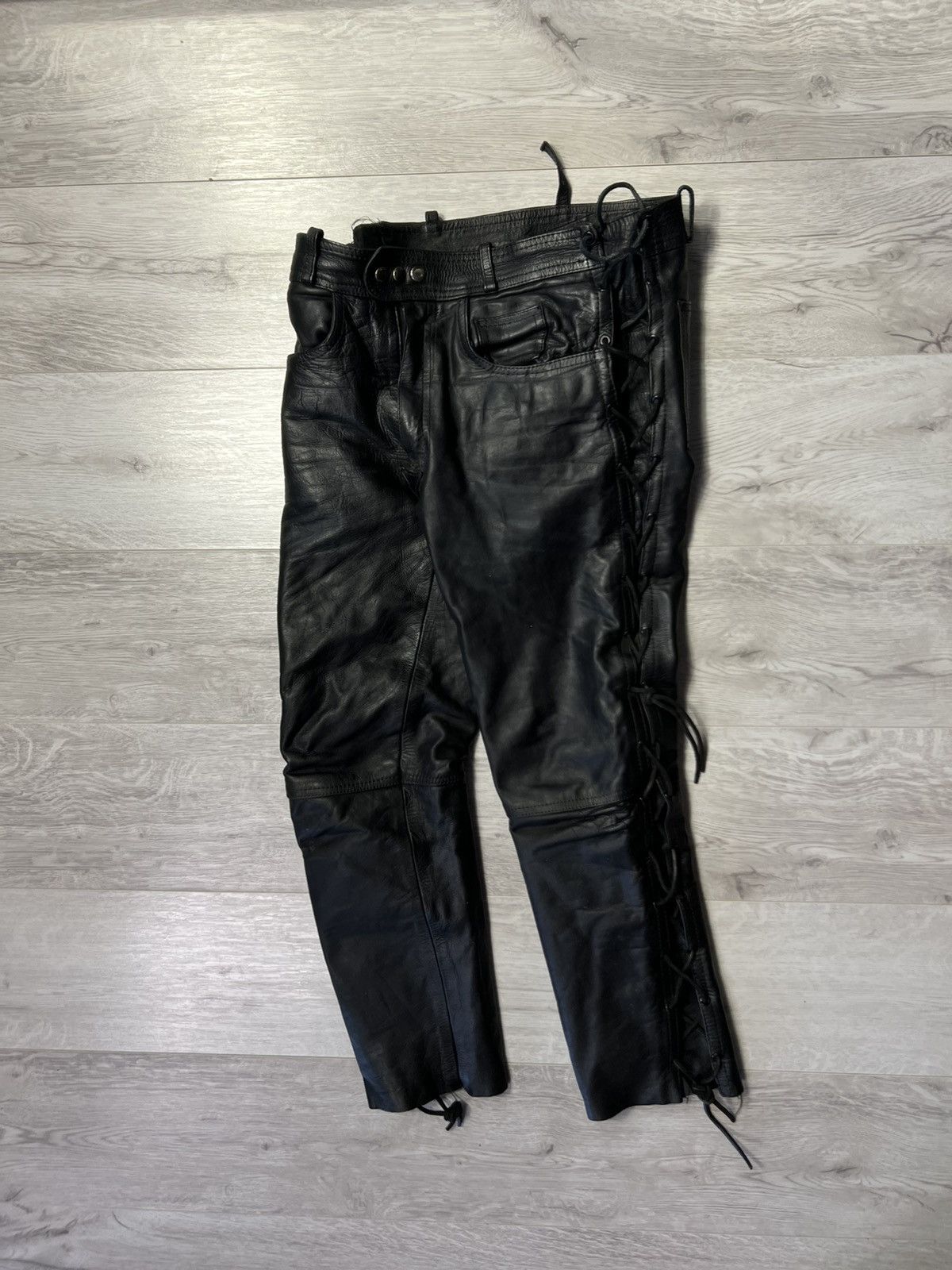Genuine Leather × Vintage Vintage Avant-Garde Leather Cowboy Bandage ...