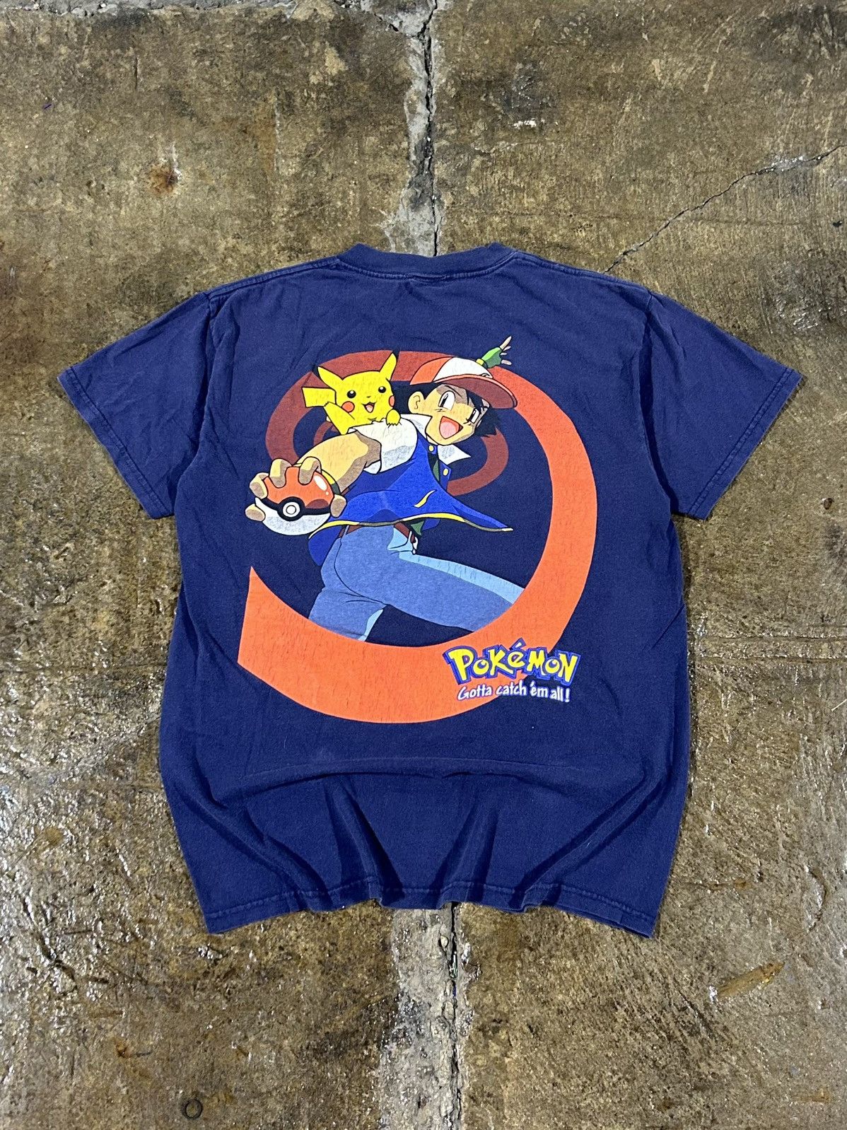 Pokemon × Vintage Crazy Vintage 90s Pokemon Ash Tee Shirt Blue Rare ...