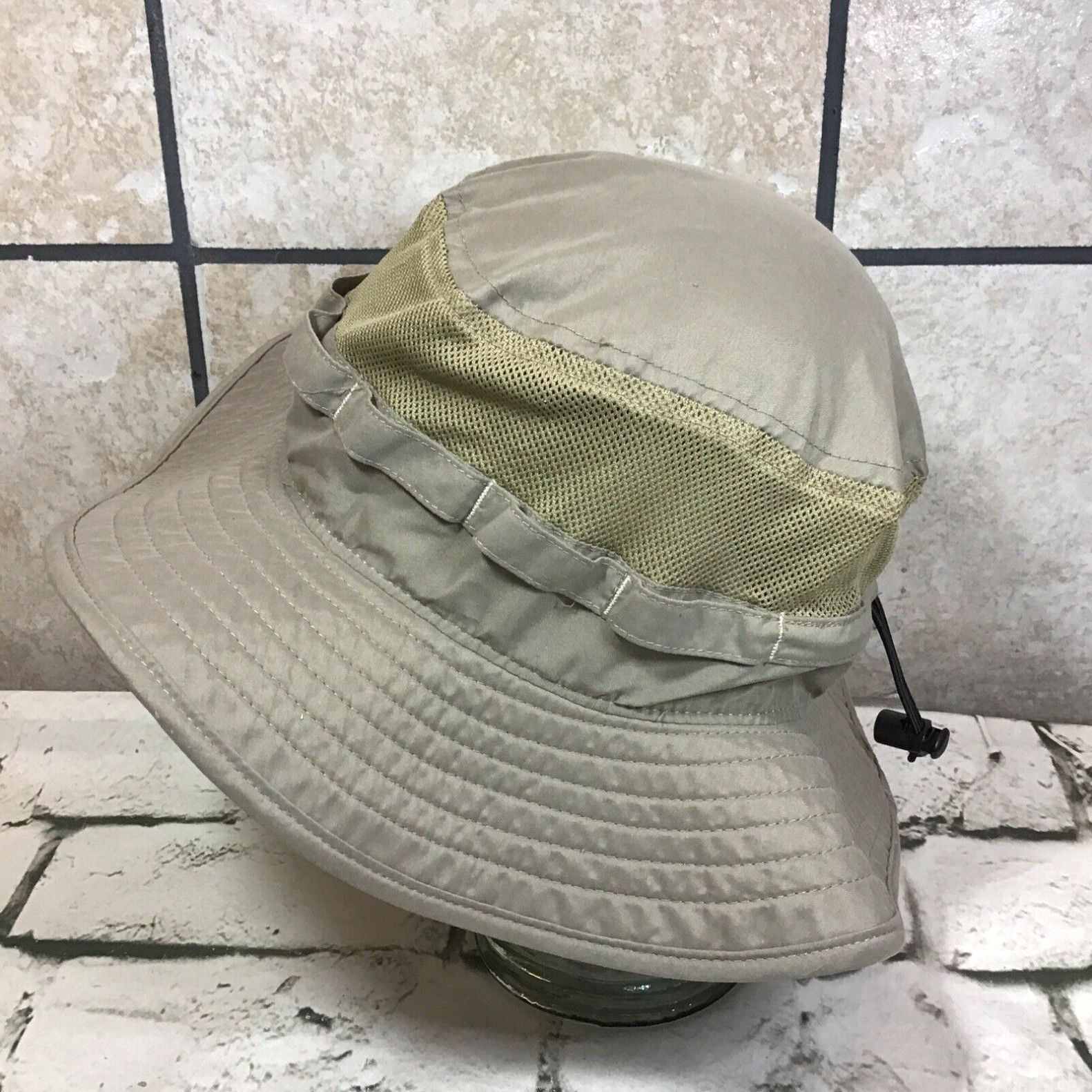 Vintage Free Authority Technical Bucket Hat Khaki Vented Adjustable ...