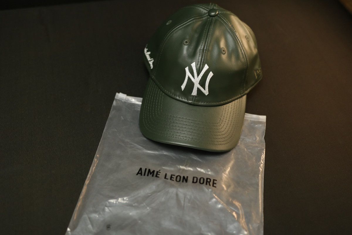 Aime Leon Dore Green Leather Aimé Leon Dore Yankees Adjustable Cap ...
