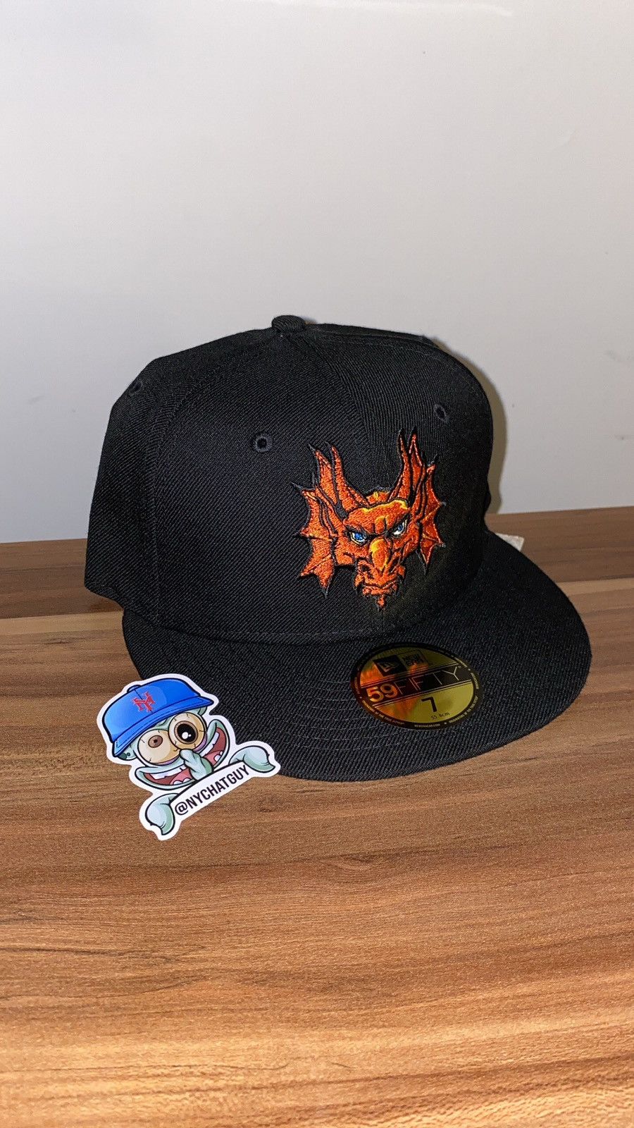 New Era New Era 59fifty Black Shreveport Swamp Dragons Fitted Size 7 ...