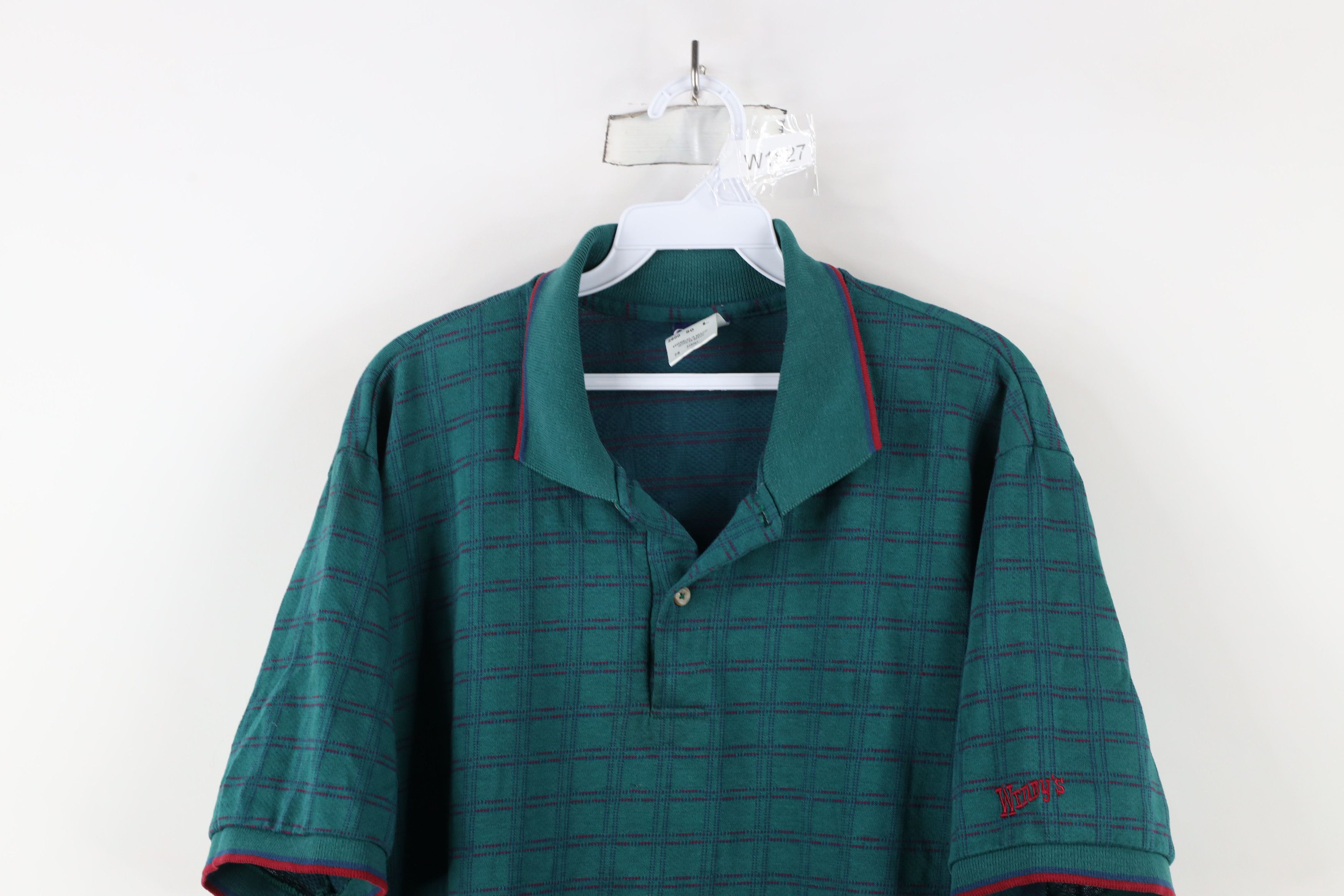 Vintage Vintage 90s Wendy's Restaurant Employee Uniform Polo Shirt ...