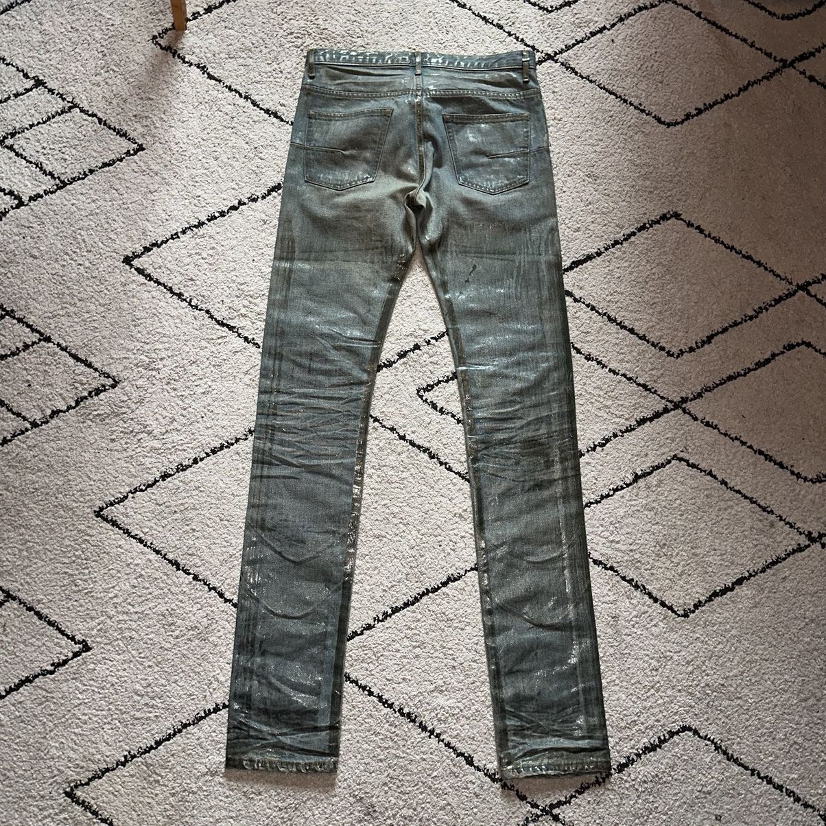 Dior Dior Homme Waxed Bleu Clair Jeans from SS2004 "Strip" | Grailed