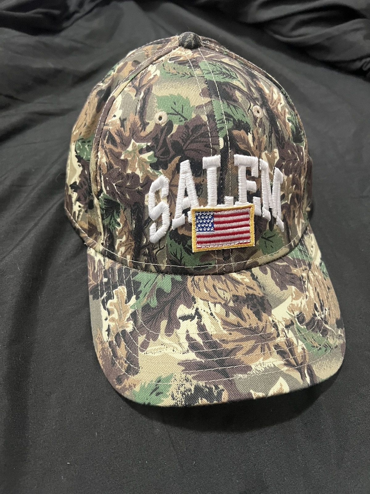 Drain Gang × S4LEM × Streetwear S4LEM Salem American Flag Camo Hat ...