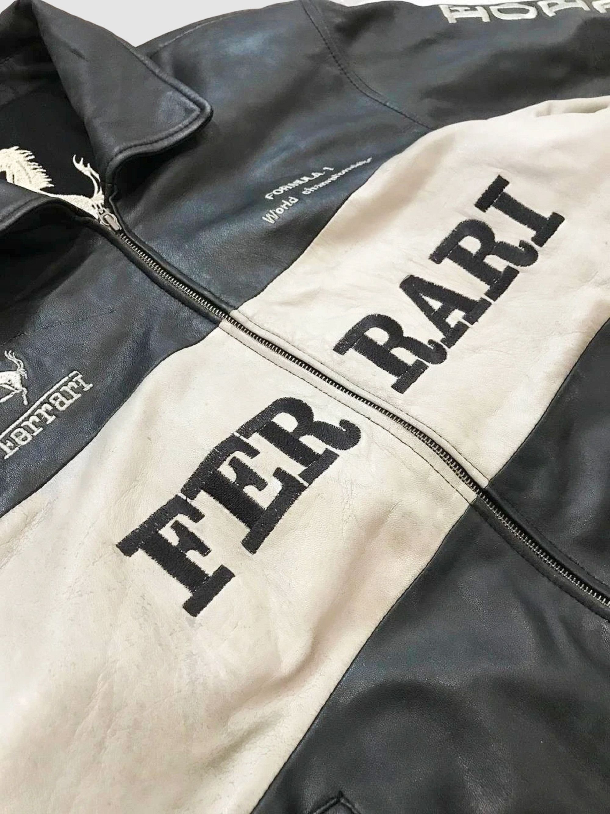 Ferrari 🔥 FERRARI RACING LEATHER JACKET BOMBER FIT | Grailed